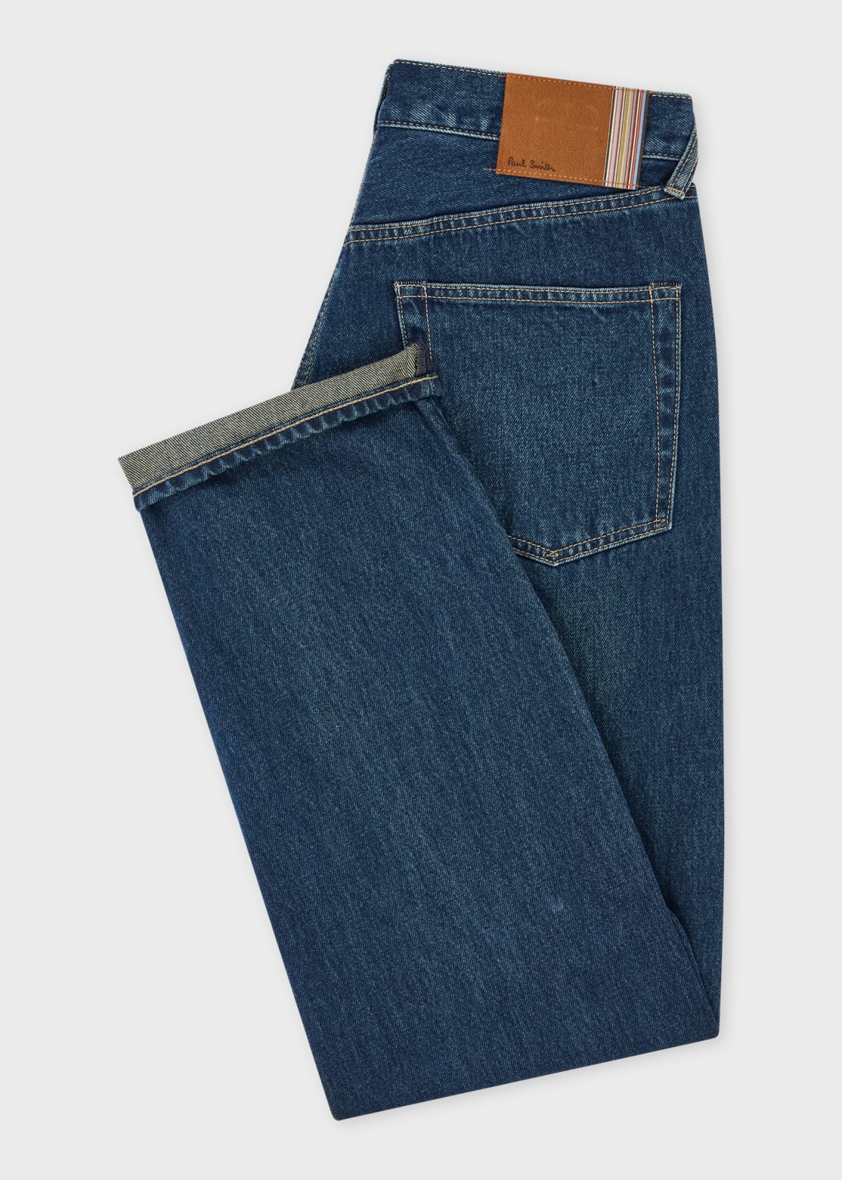 Men's Straight-Fit Dark-Wash Jeans