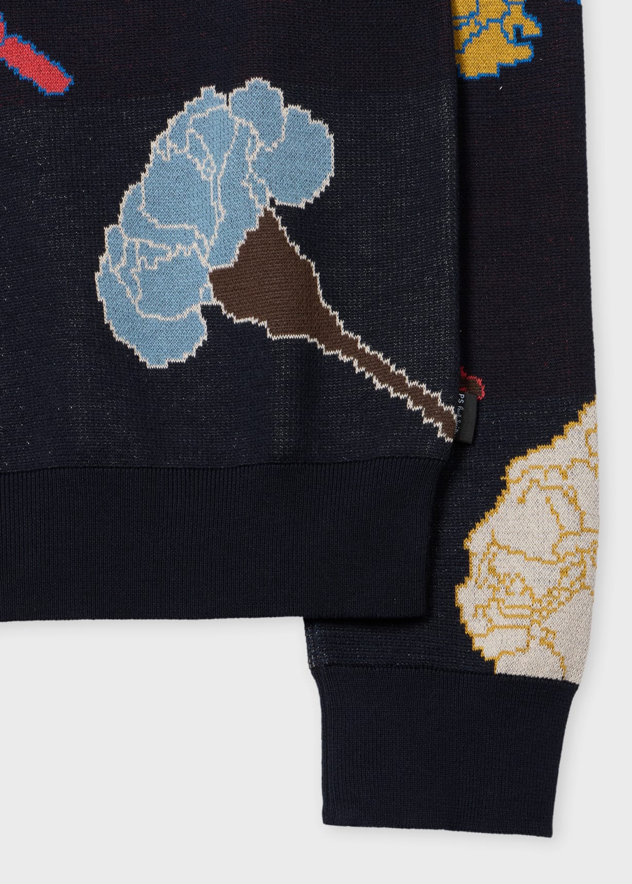 Men's Navy 'Carnation' Cotton Knitted Sweater