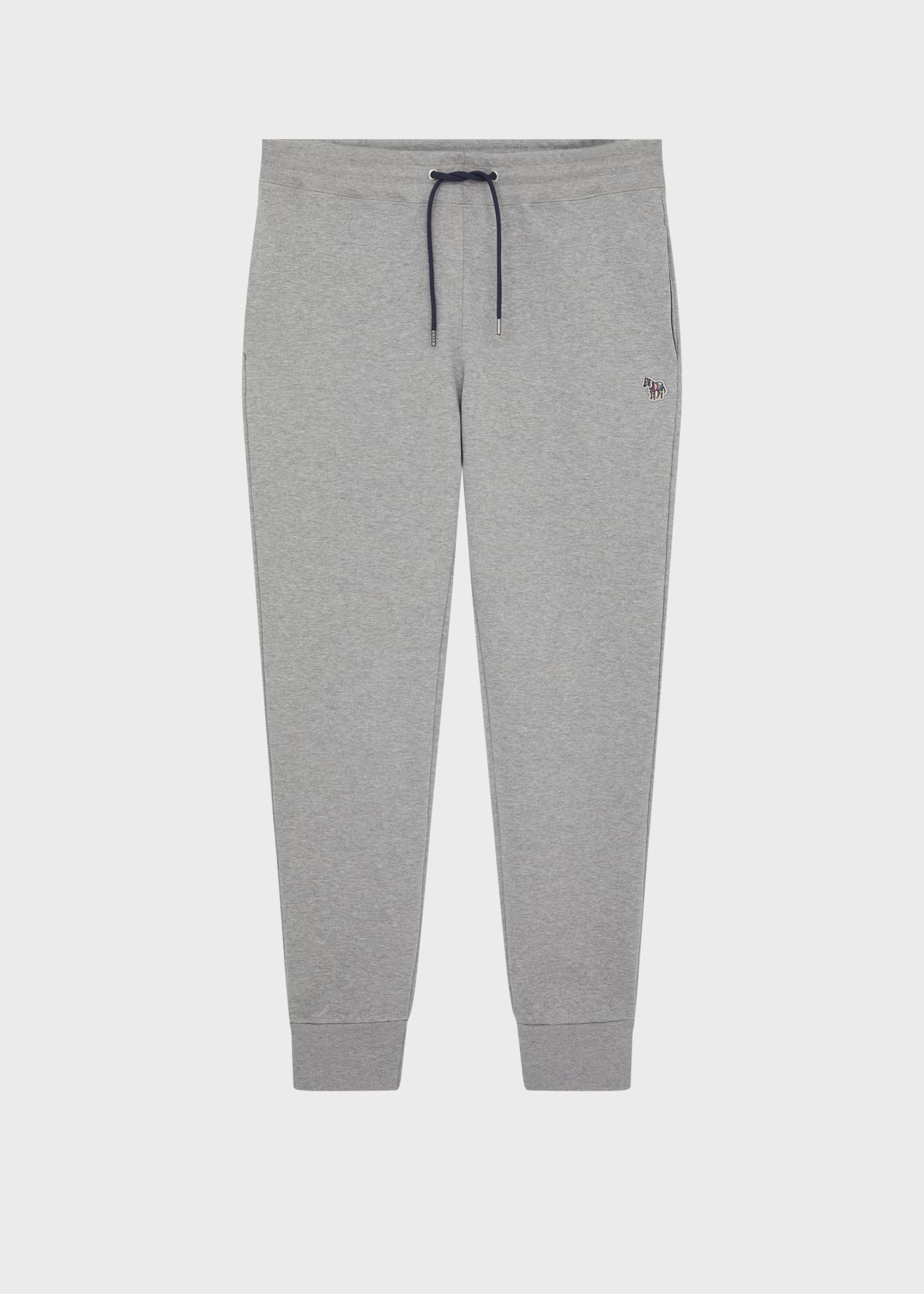 Men's Slim-Fit Grey Marl Zebra Logo Sweatpants