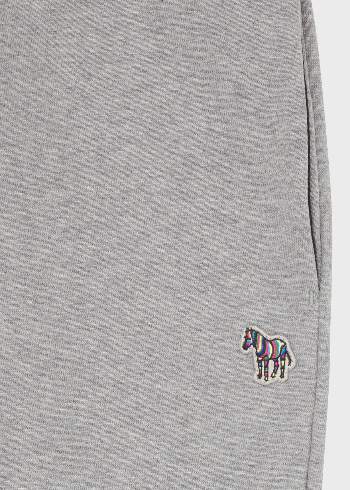 Men's Slim-Fit Grey Marl Zebra Logo Sweatpants