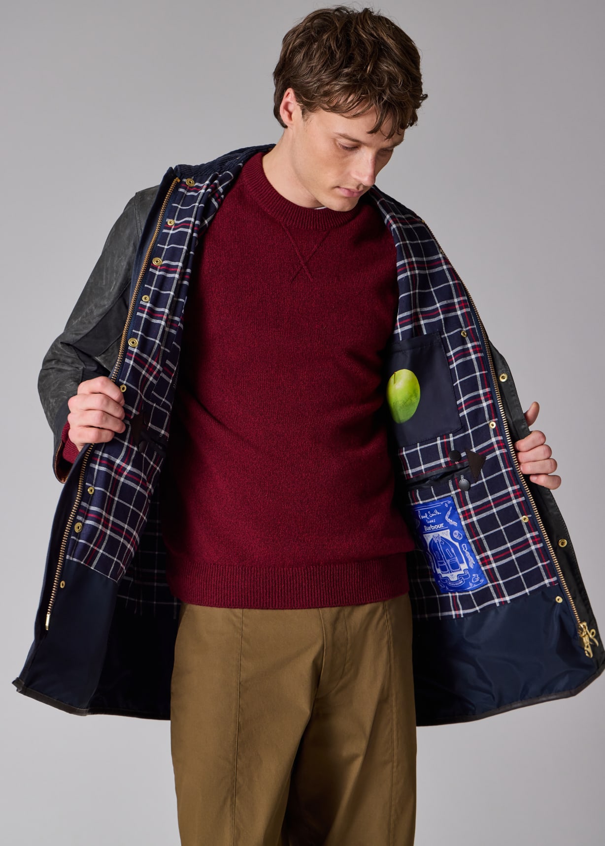 Paul Smith Loves Barbour - Re-Loved Navy Waxed Jacket