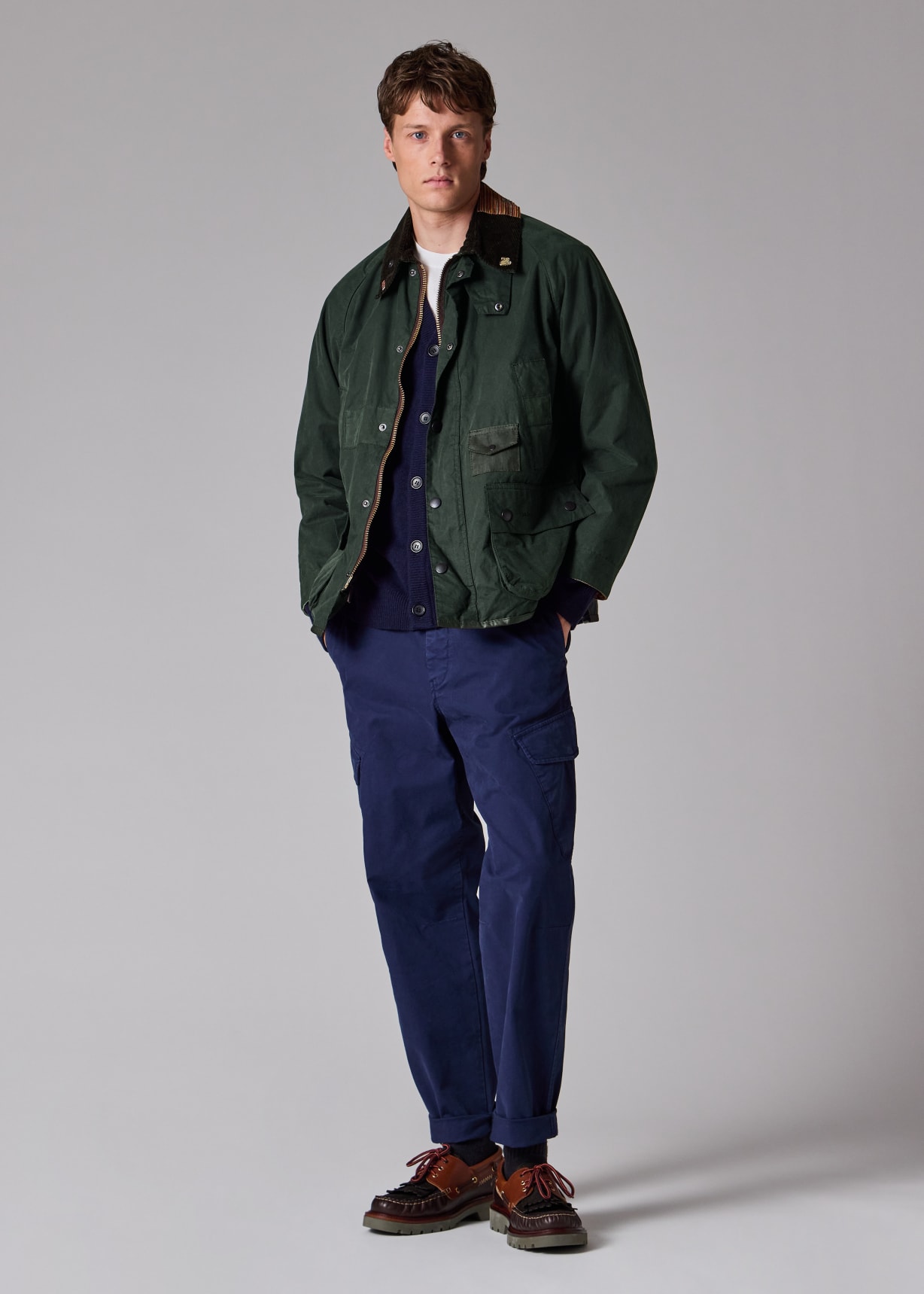Paul Smith loves Barbour - Re-Loved Navy Waxed Jacket