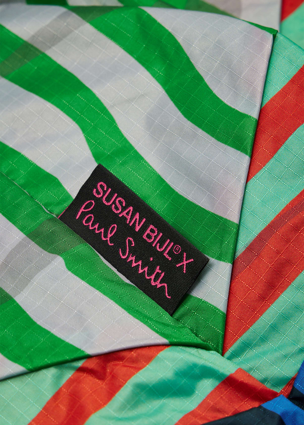 Susan Bijl x Paul Smith - Blue Mixed-Stripe 'The New Shopping Bag' Medium