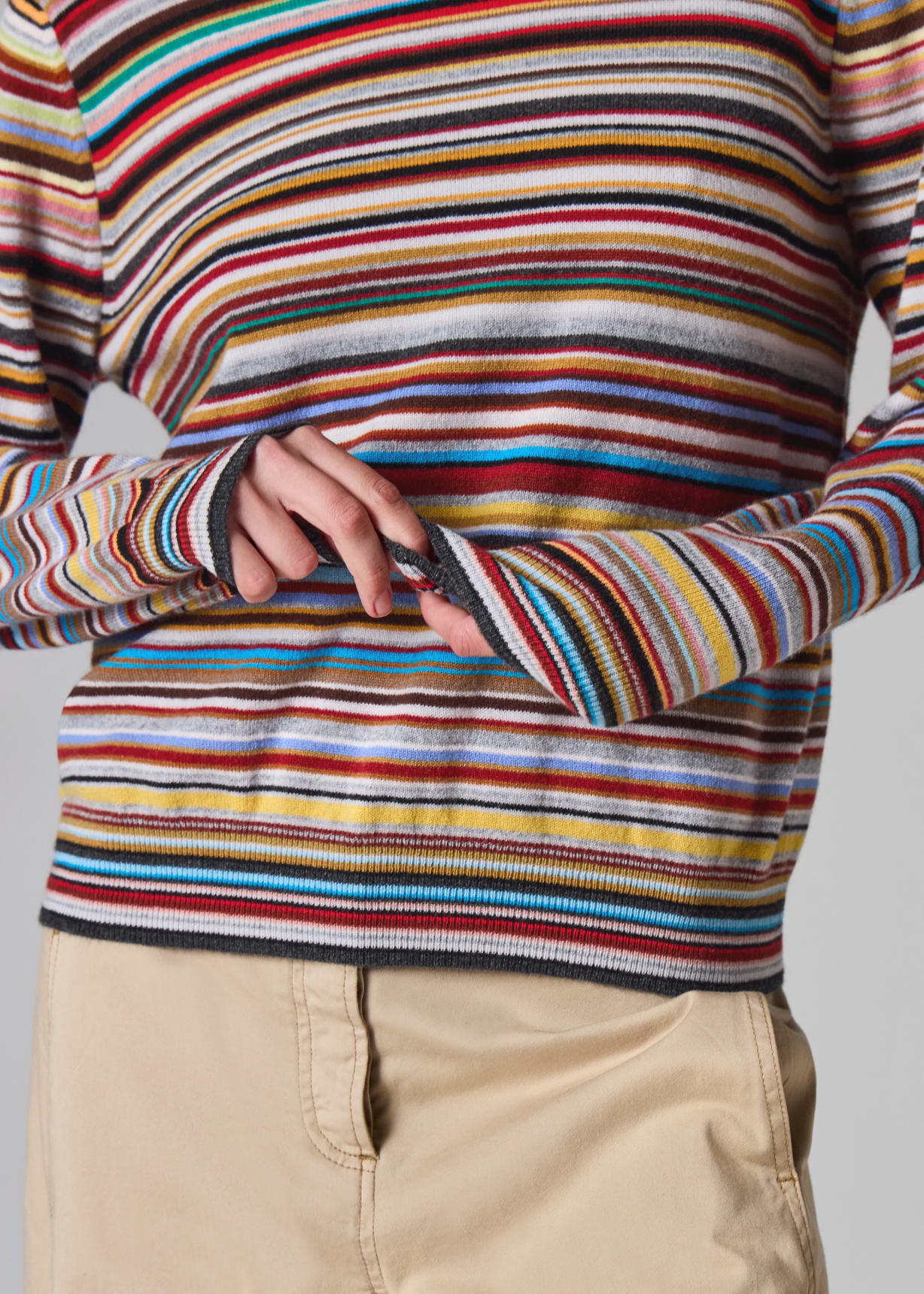 Women's 'Signature Stripe' Roll Neck Sweater