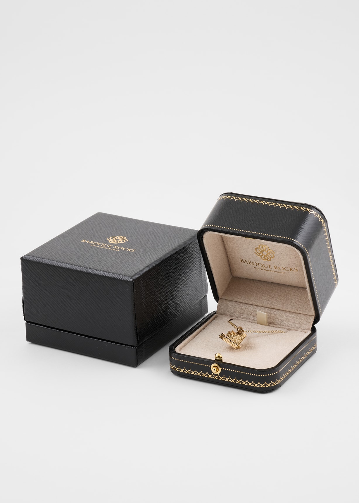 Articulated Gold Cash Register Necklace by Baroque Rocks