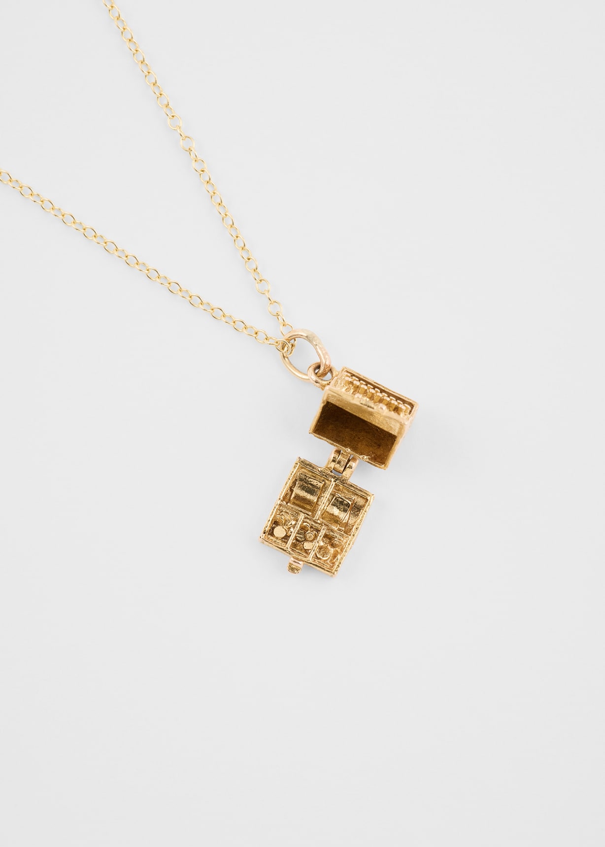 Articulated Gold Cash Register Necklace by Baroque Rocks