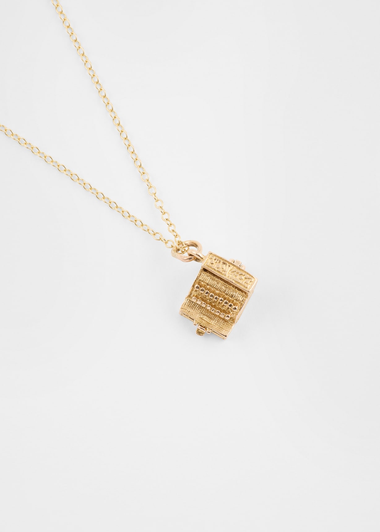 Articulated Gold Cash Register Necklace by Baroque Rocks