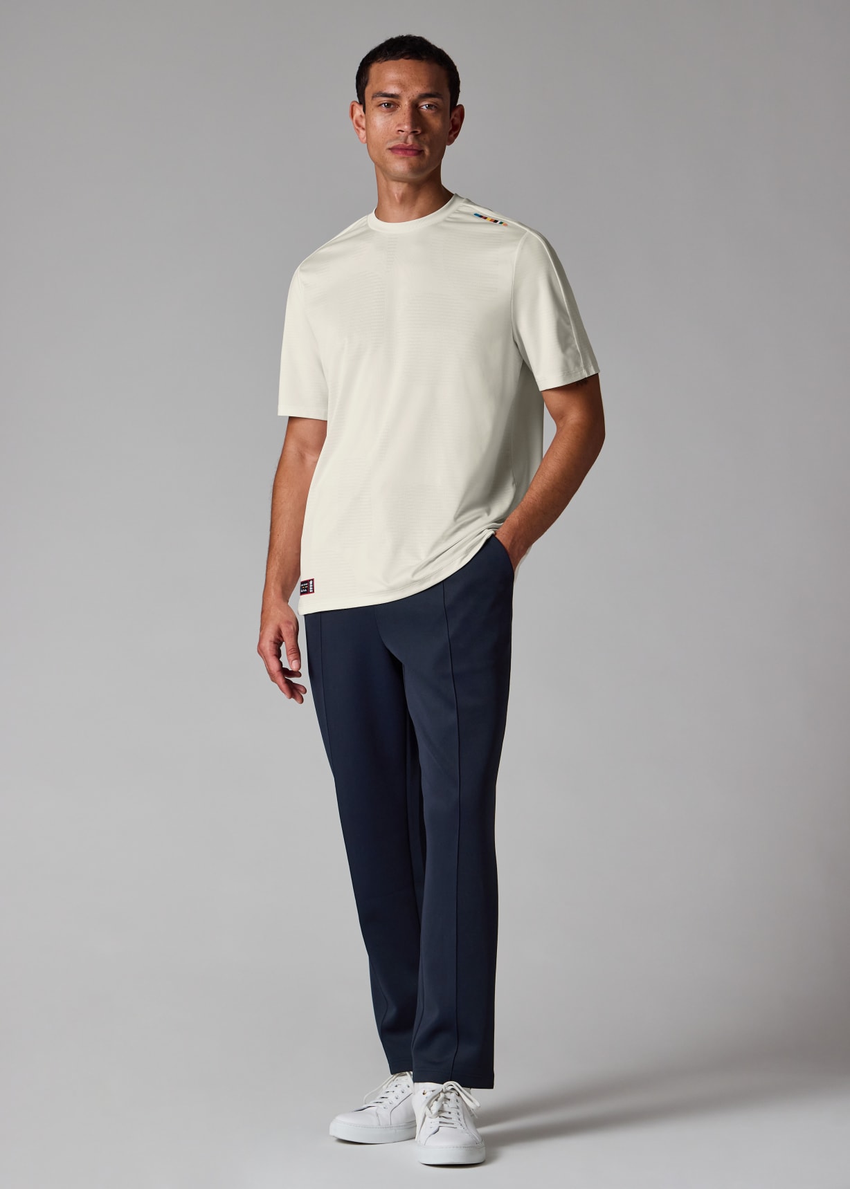 Paul Smith + Castore - Whisper White Jacquard T-Shirt