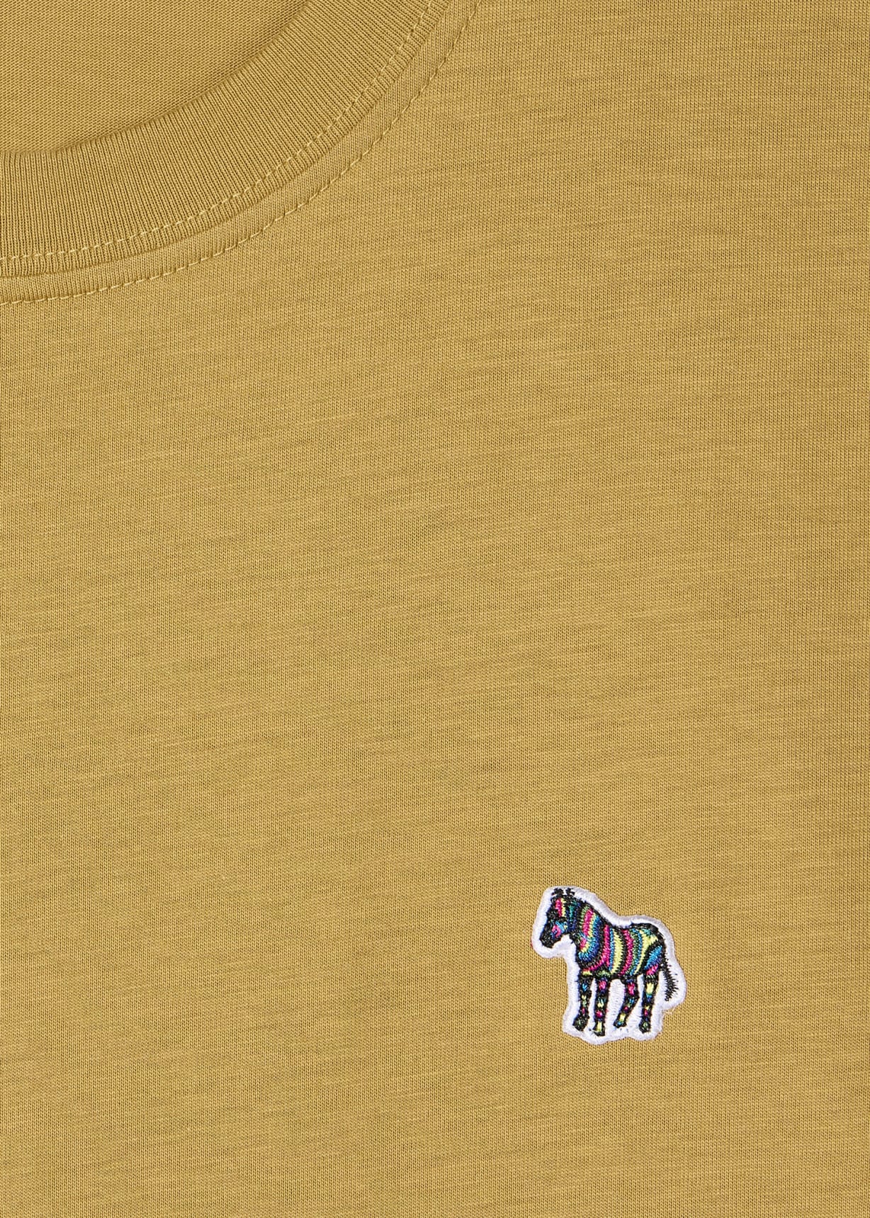 Men's Yellow Organic Cotton Zebra Logo T-Shirt