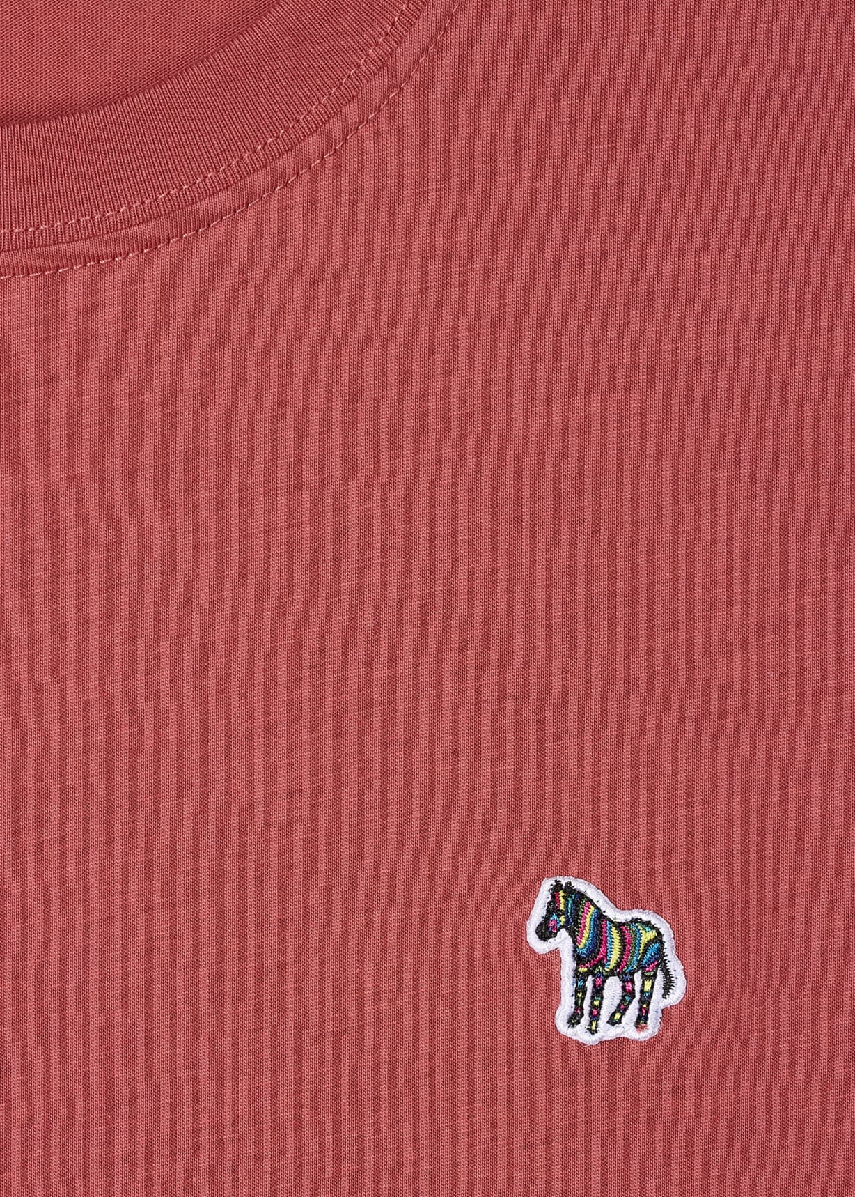 Men's Soft Pink Organic Cotton Zebra Logo T-Shirt