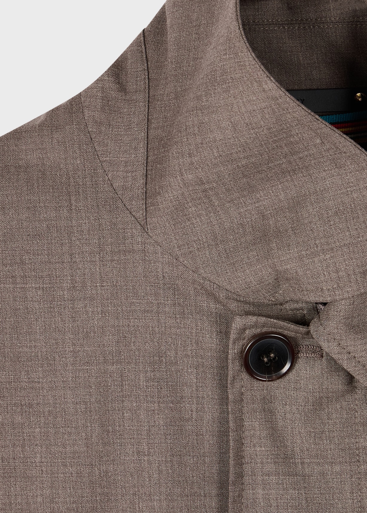 Men's Brown Melange 'Storm System' Wool Mac With Detachable Gilet