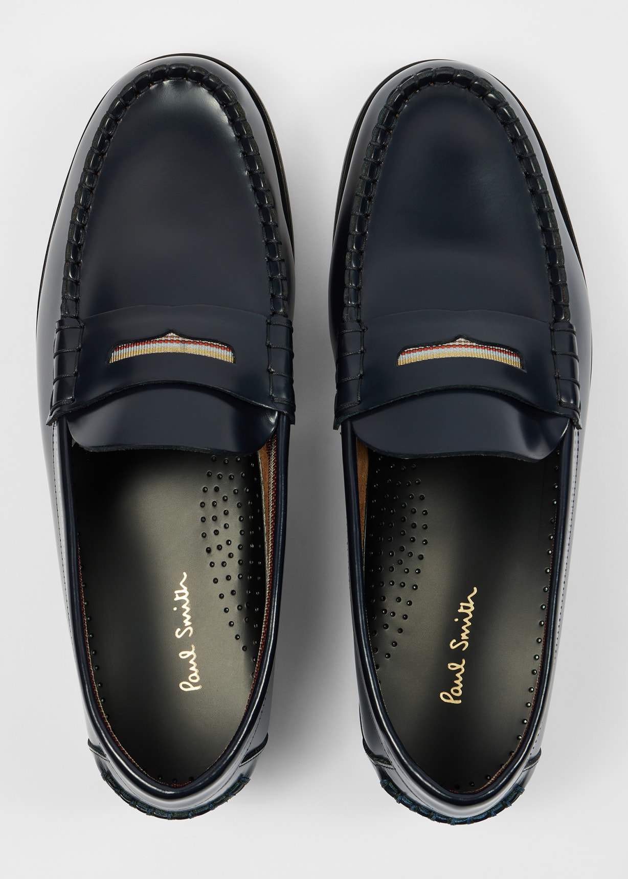 Men's Dark Navy Leather 'Lido' Loafers