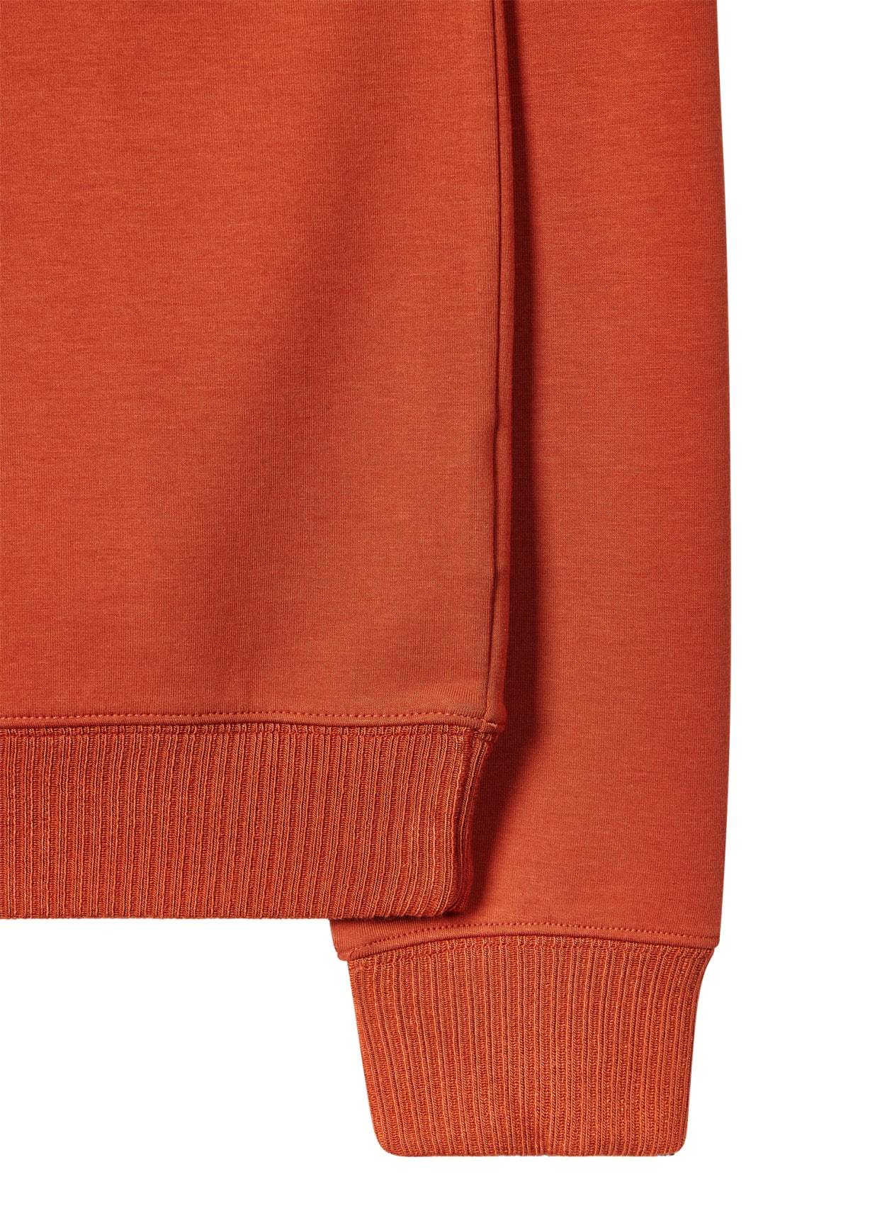 Men's Rust Orange Embossed 'Happy' Crew Neck Sweater