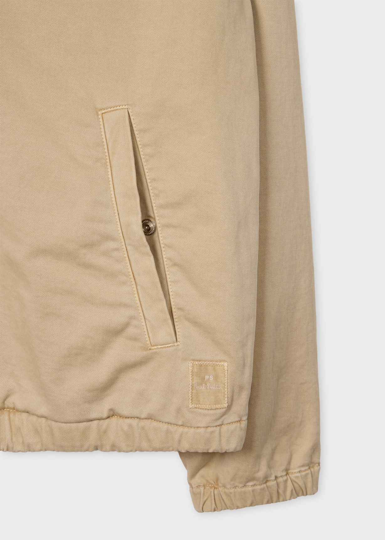 Men's Washed Tan Cotton-Twill Coach Jacket
