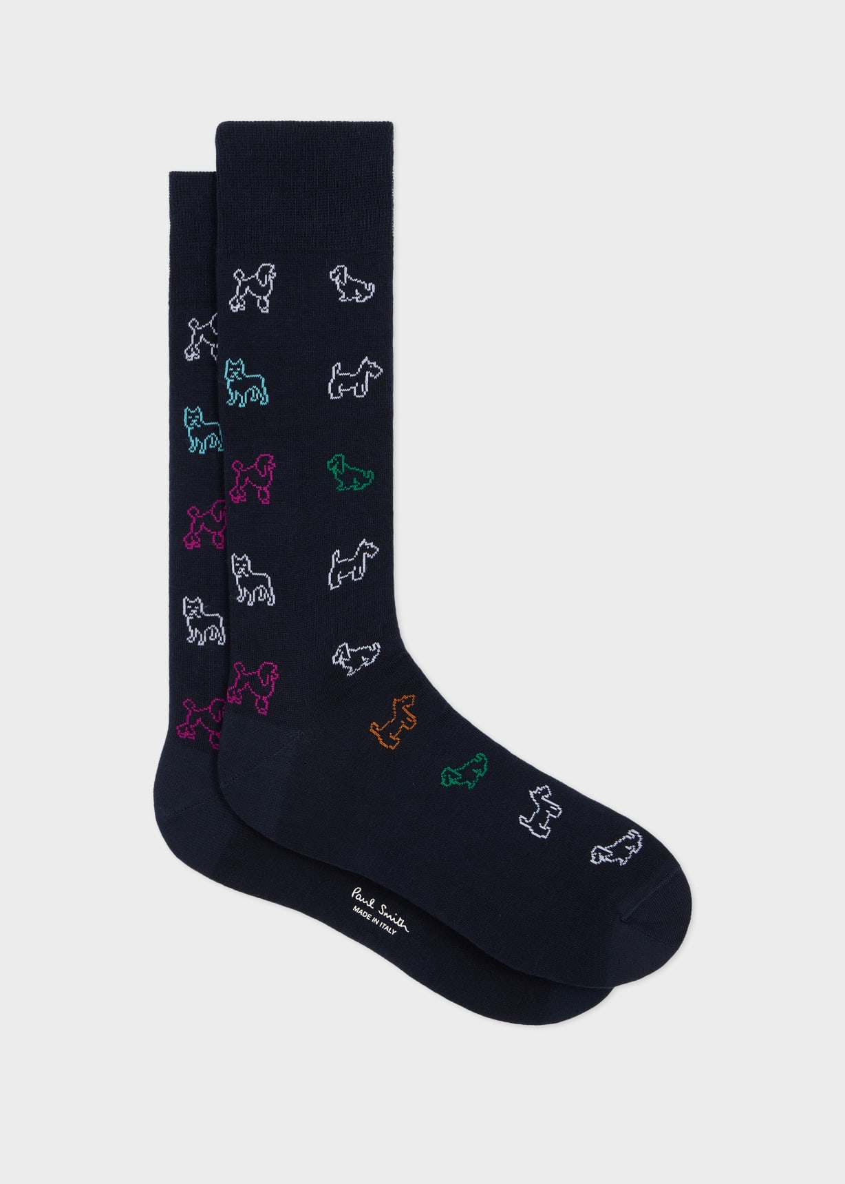 Men's Navy 'Dogs' Pattern Socks
