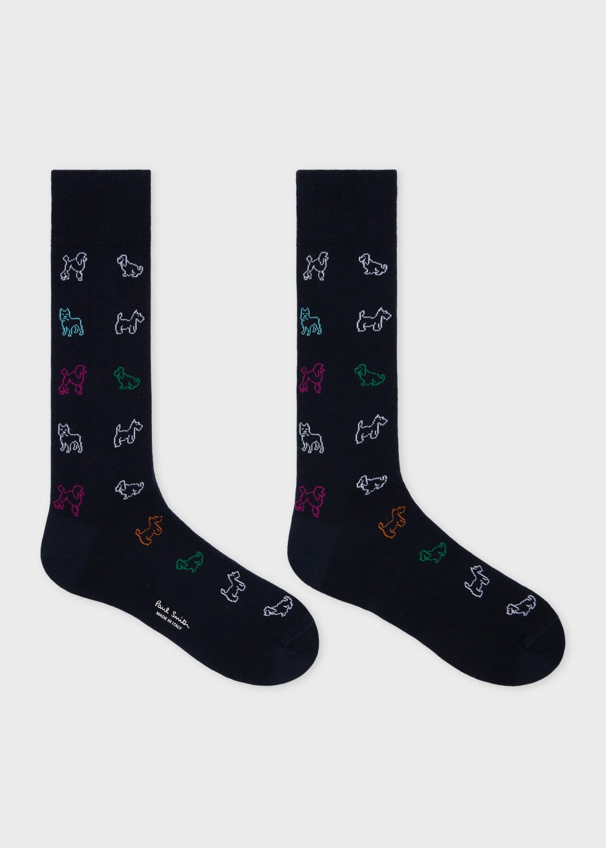 Men's Navy 'Dogs' Pattern Socks