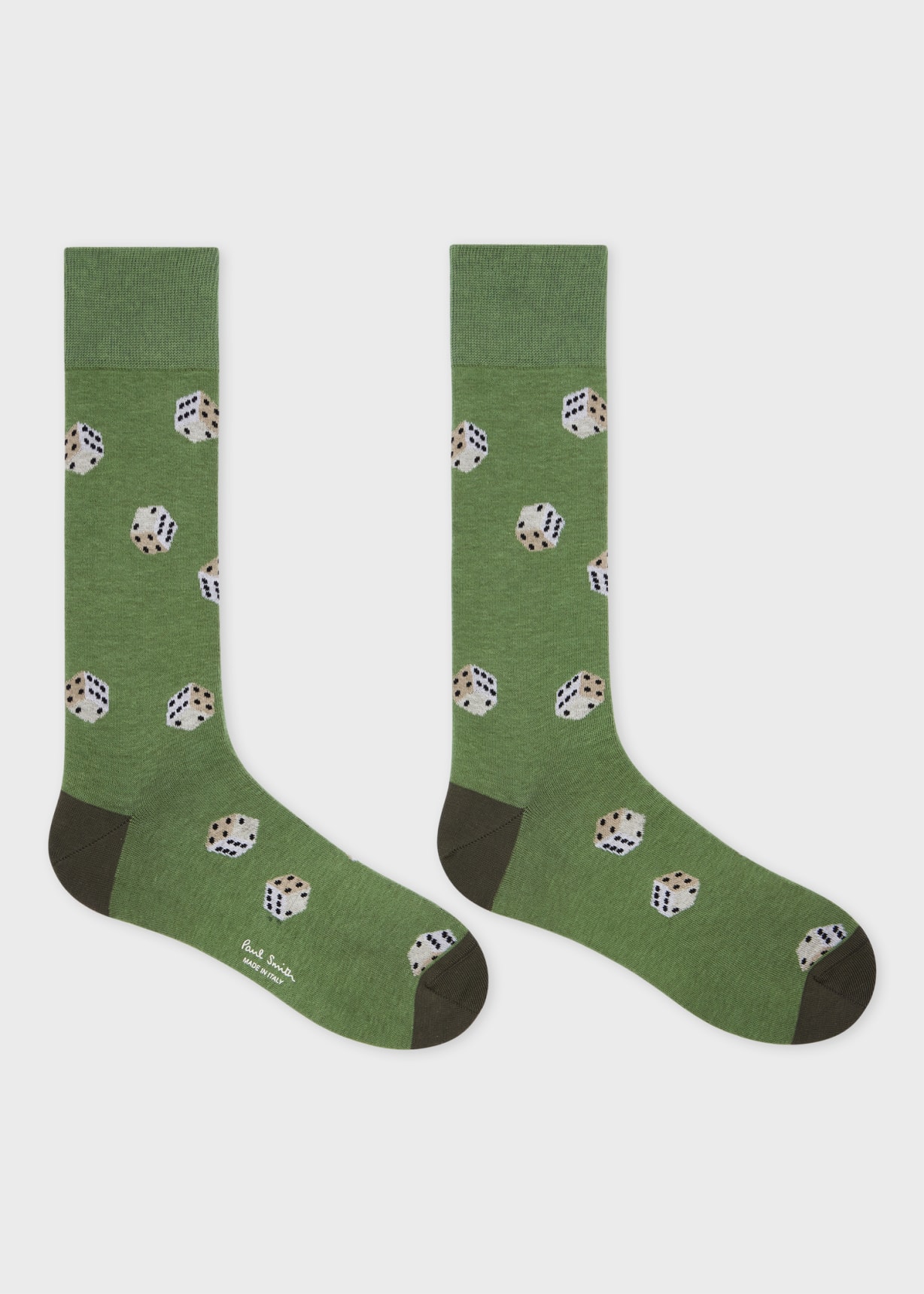 Men's Green 'Dice' Socks