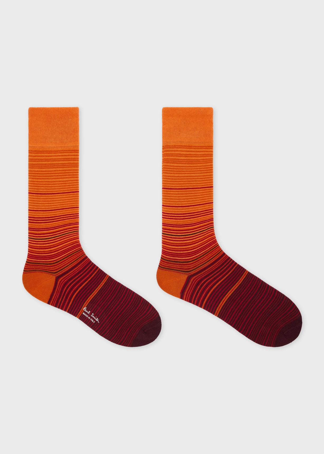 Men's Orange Gradient Stripe Socks