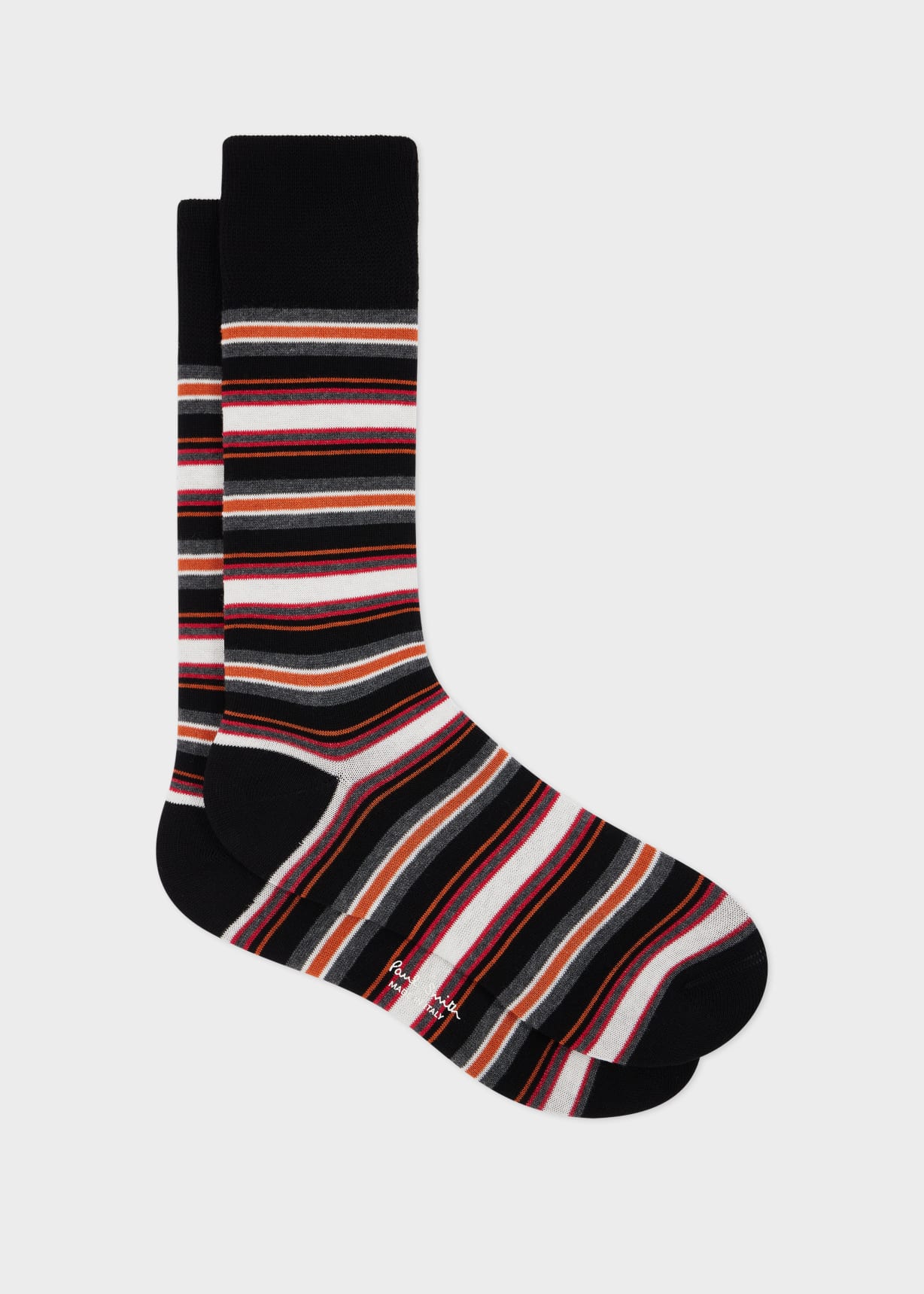 Men's Black Mixed Striped Socks