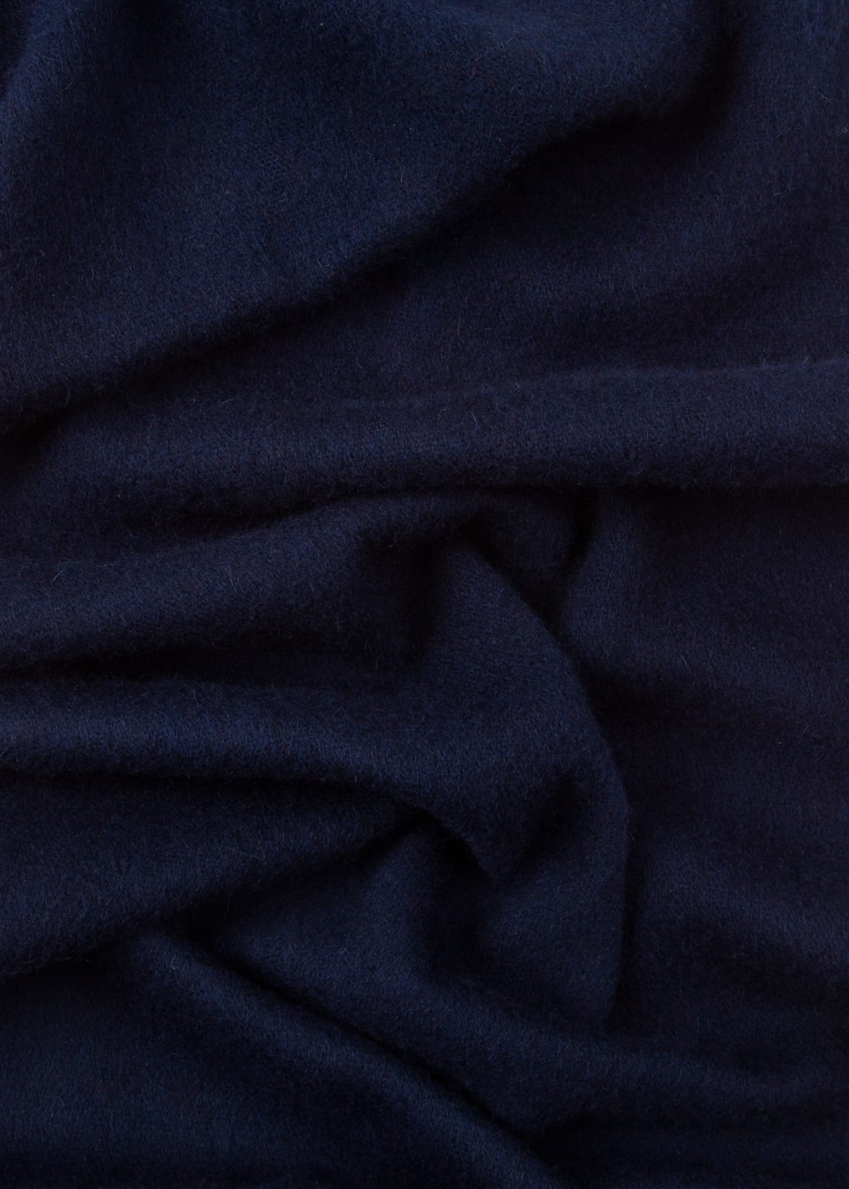 Navy Lambswool Zebra Scarf