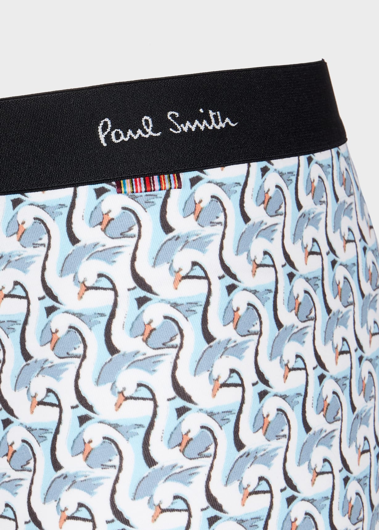 Men's Light Blue 'Swan' Print Boxer Briefs