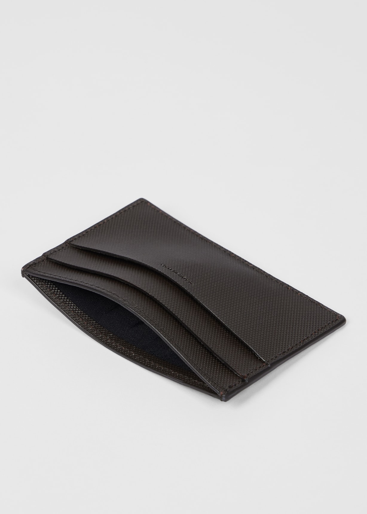 Men's Brown 'Signature Stripe' Cutout Card Holder