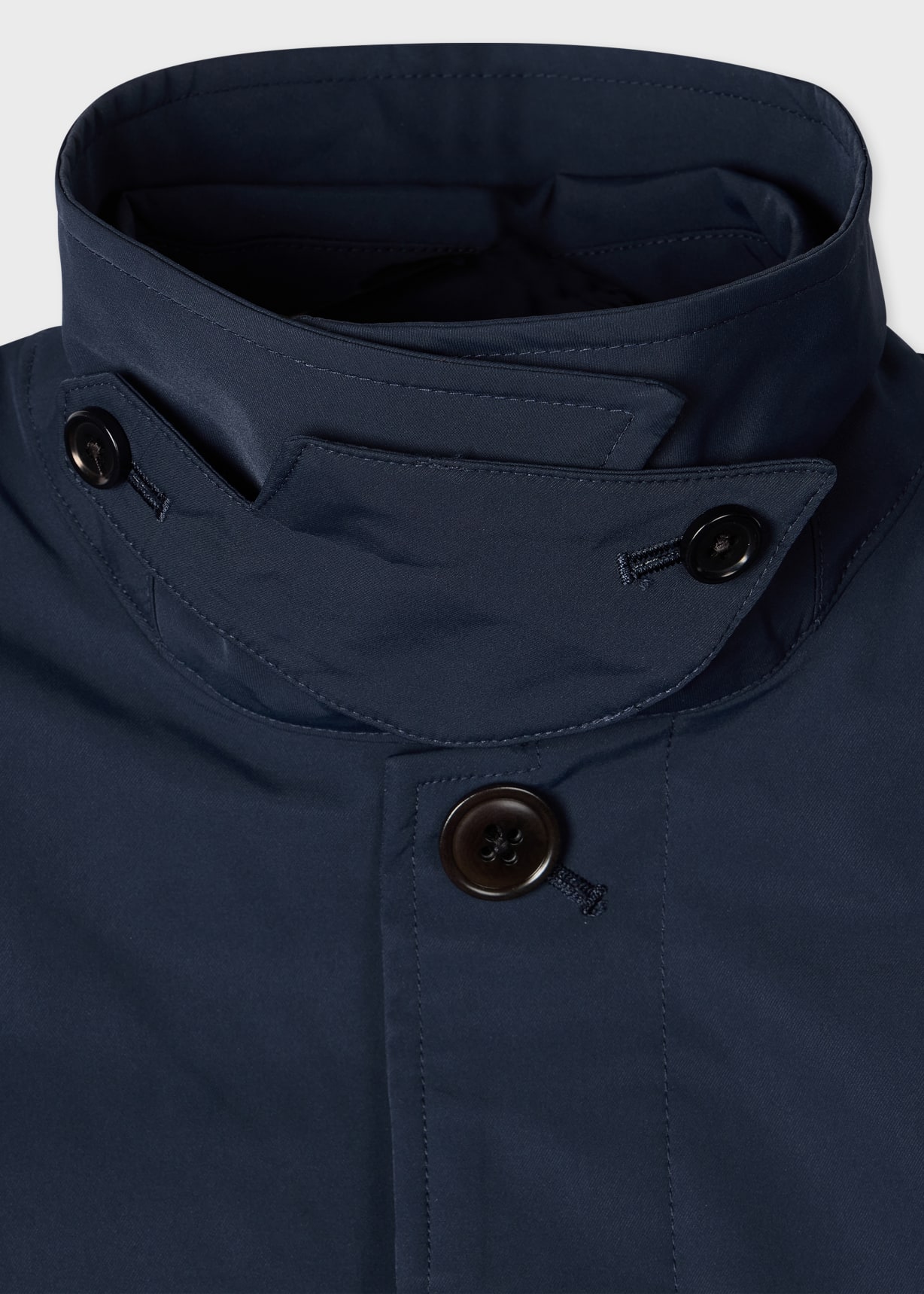 Men's Navy Recycled-Polyester Mac with Removable Lining
