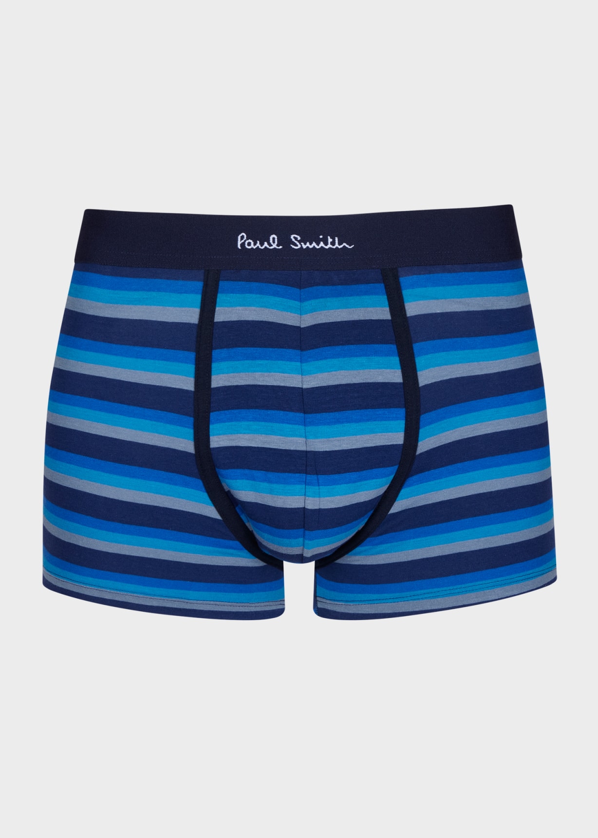 Men's Stripe and Plain Mixed Boxer Briefs Five Pack