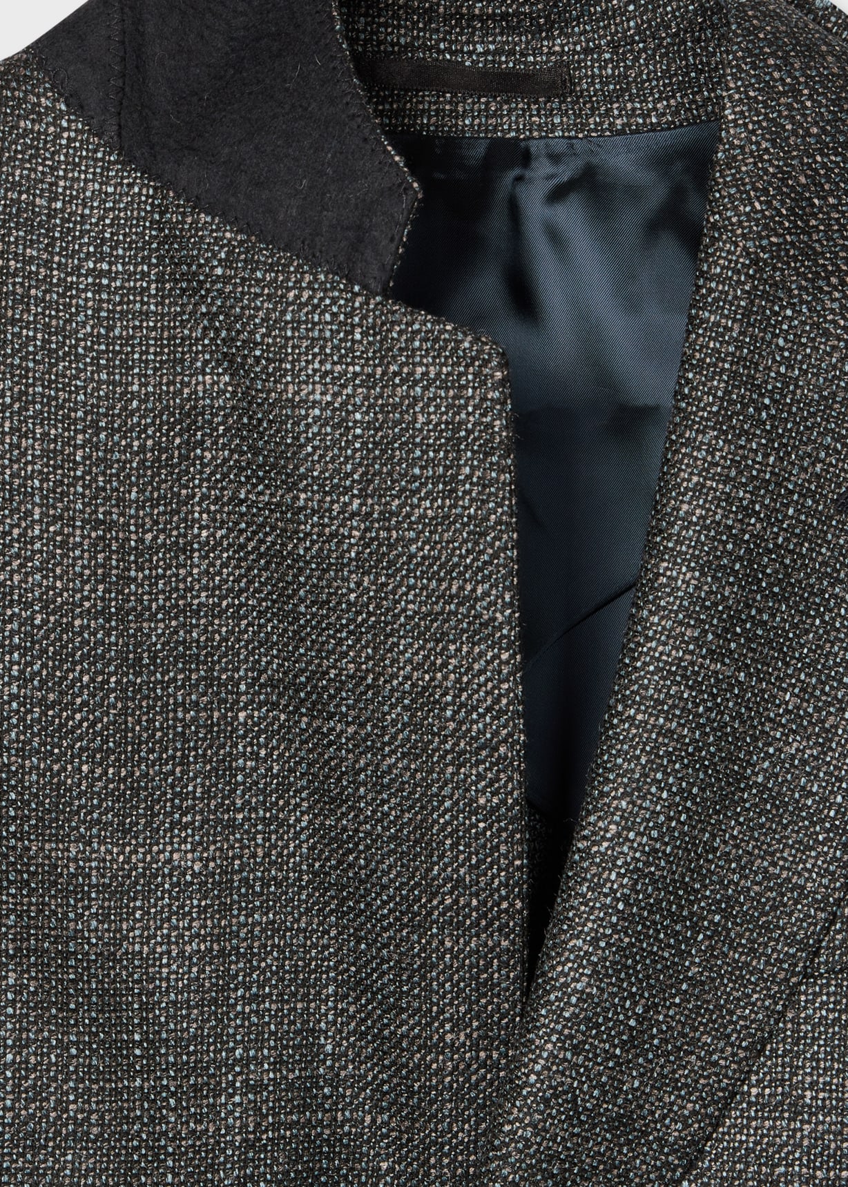Men's Grey Wool-Silk Buggy-Lined Blazer