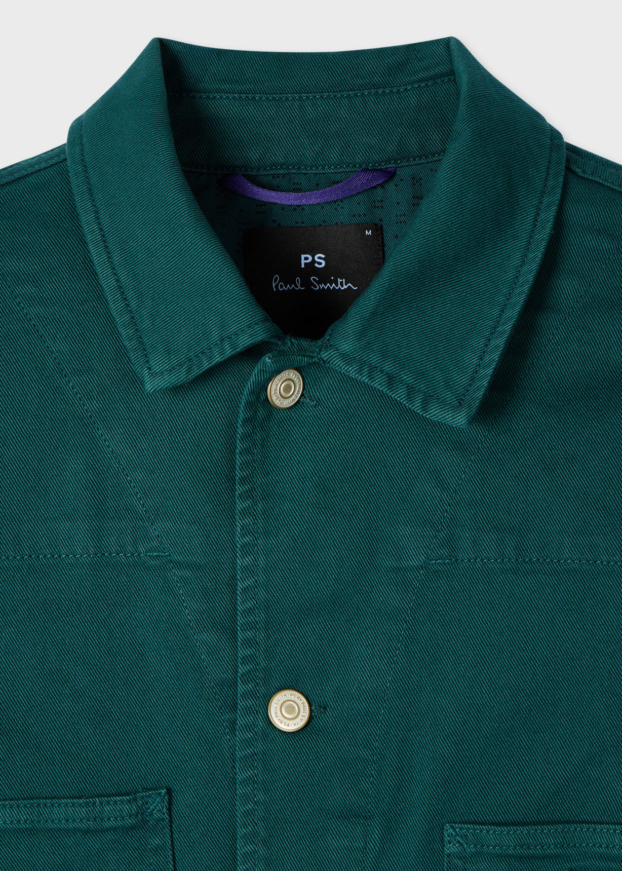 Men's Petrol Green Garment-Dyed Denim Work Jacket