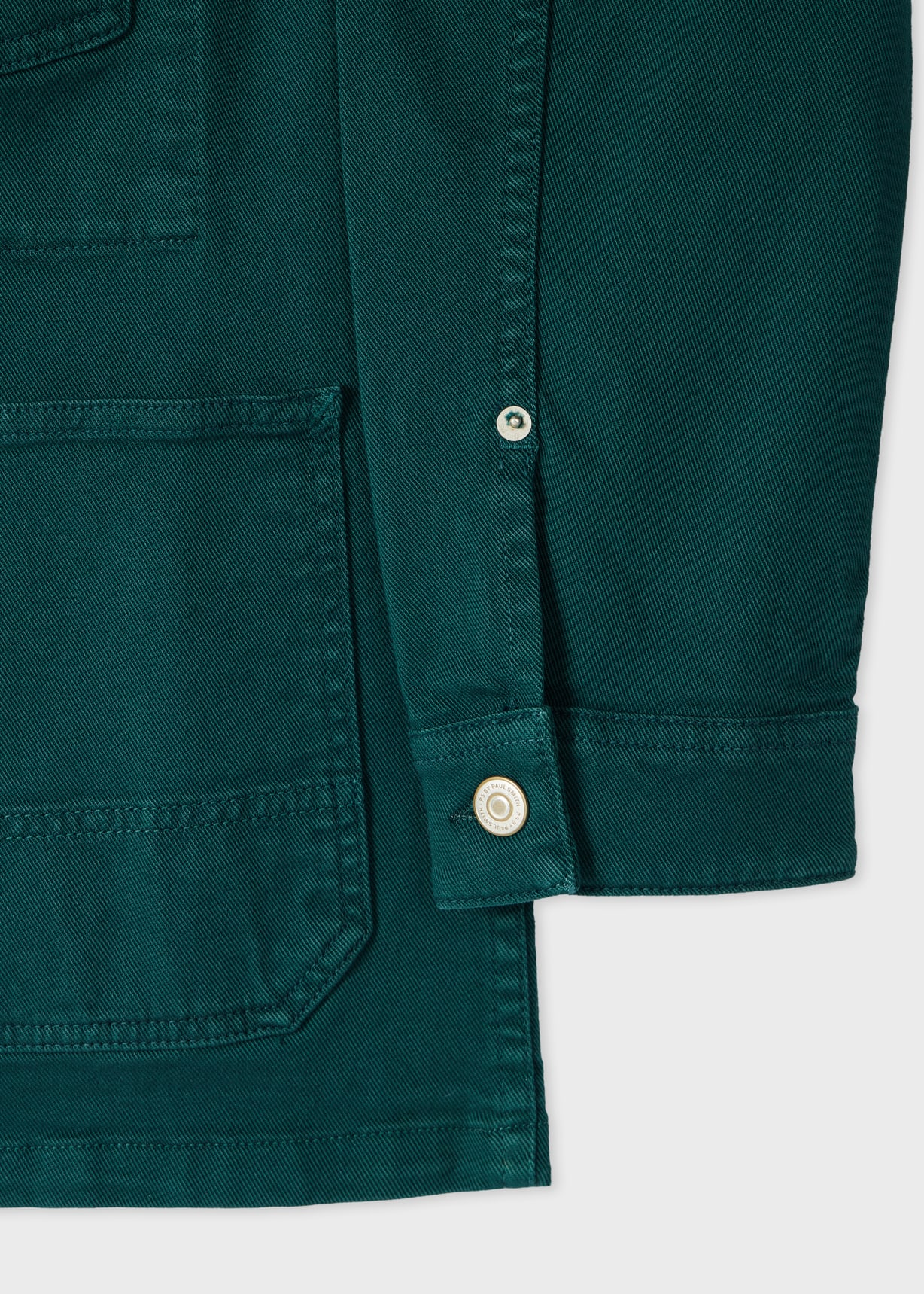 Men's Petrol Green Garment-Dyed Denim Work Jacket