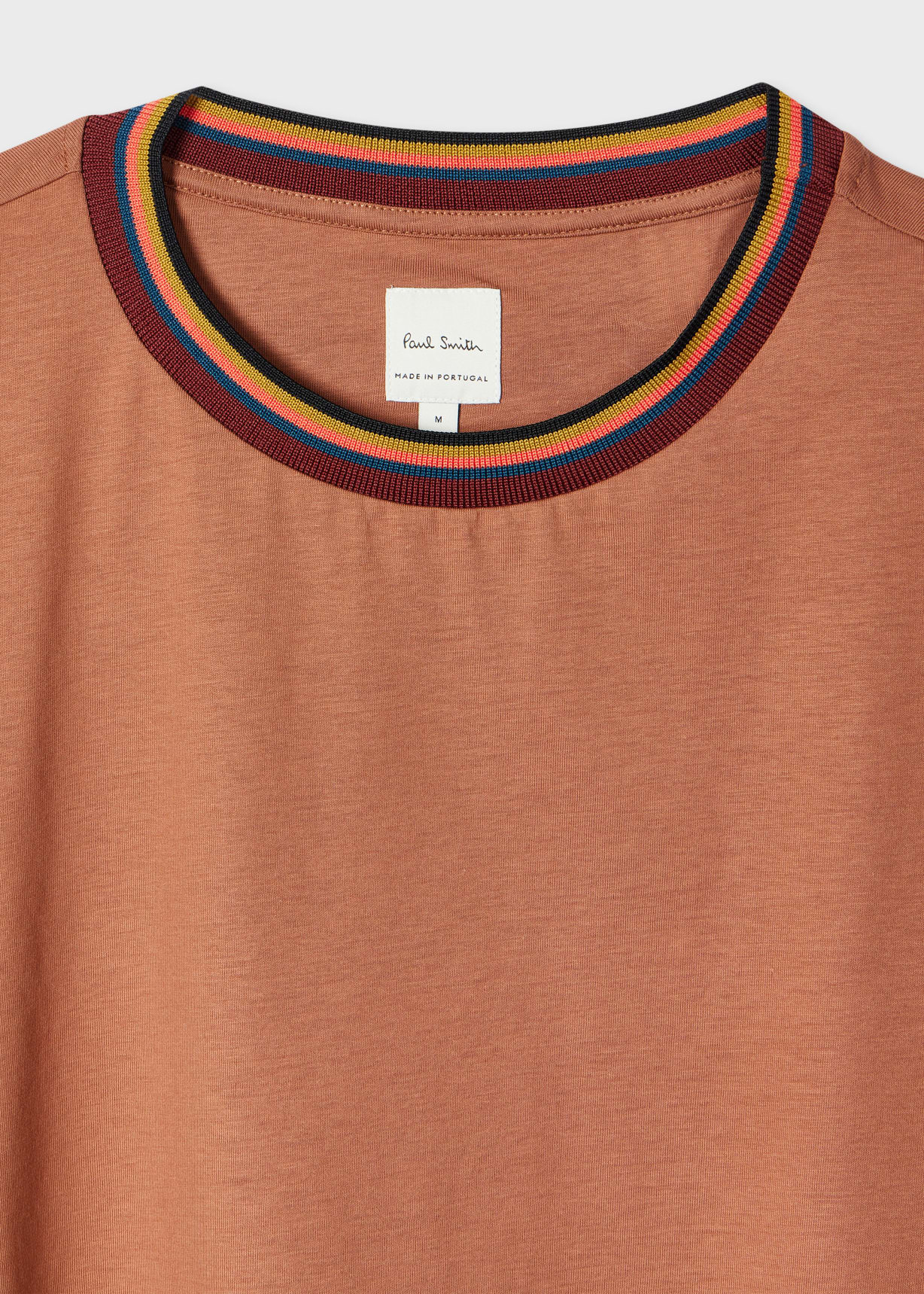 Terracotta 'Artist Stripe' Collar T-Shirt