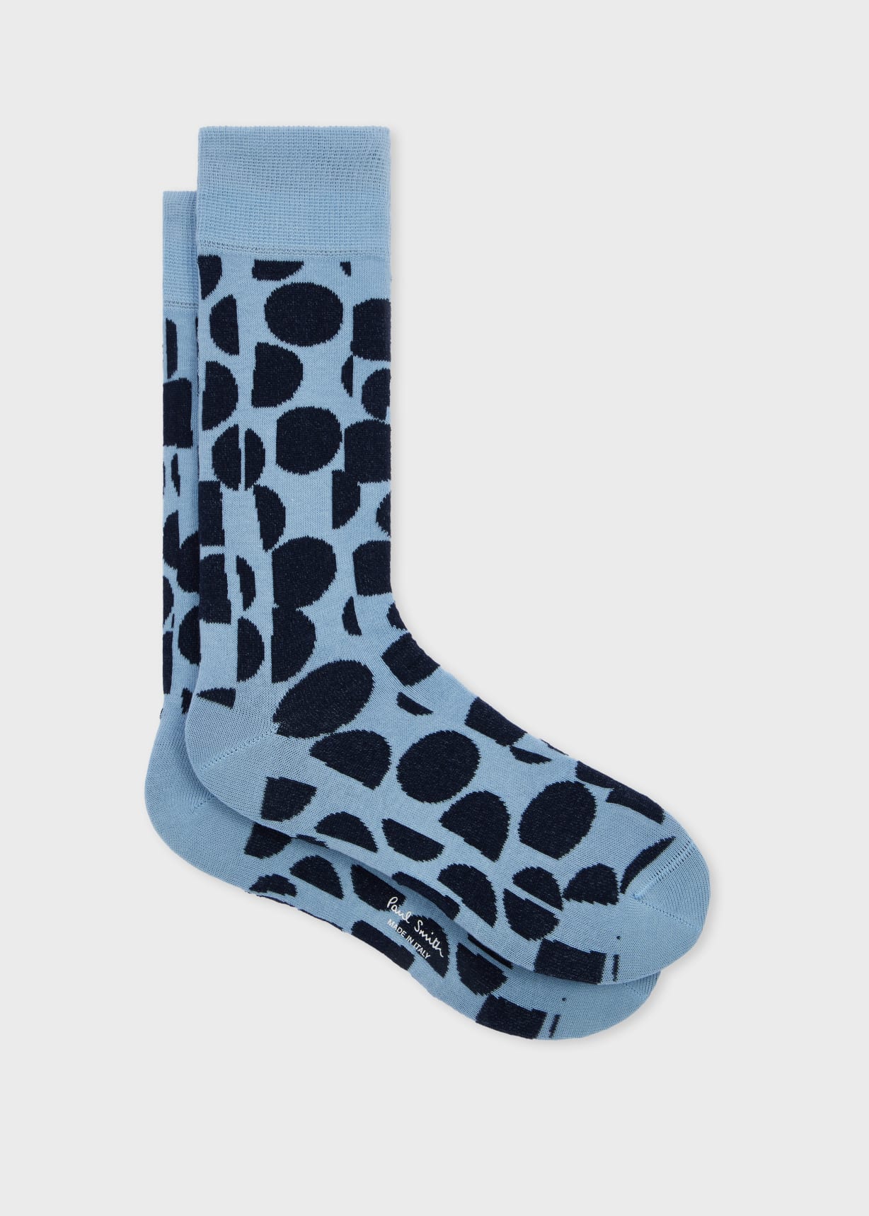Men's Blue Crew Mix Up Polka Dot Socks
