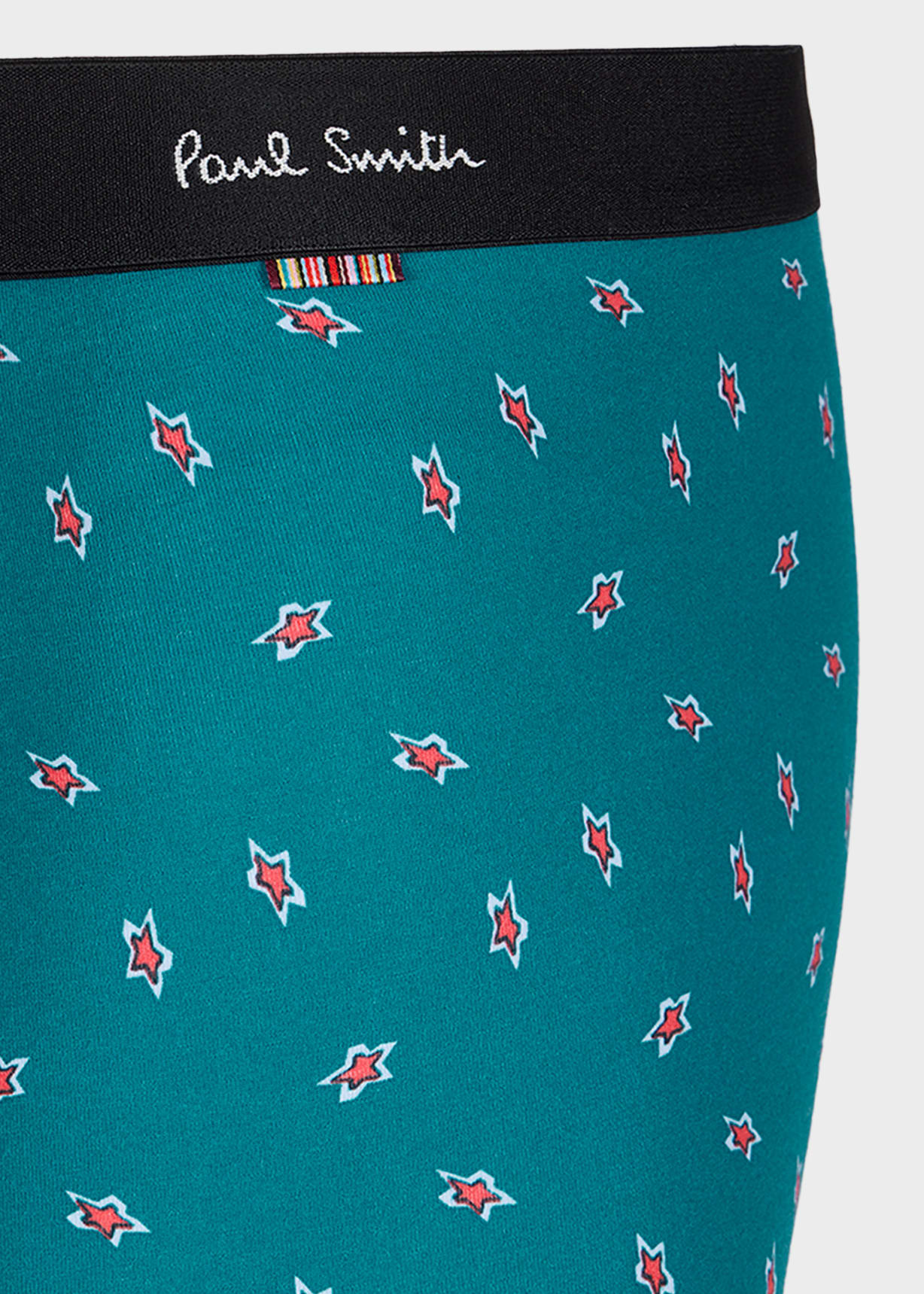 Men's Close-fit Green 'Graphic Star' Trunks