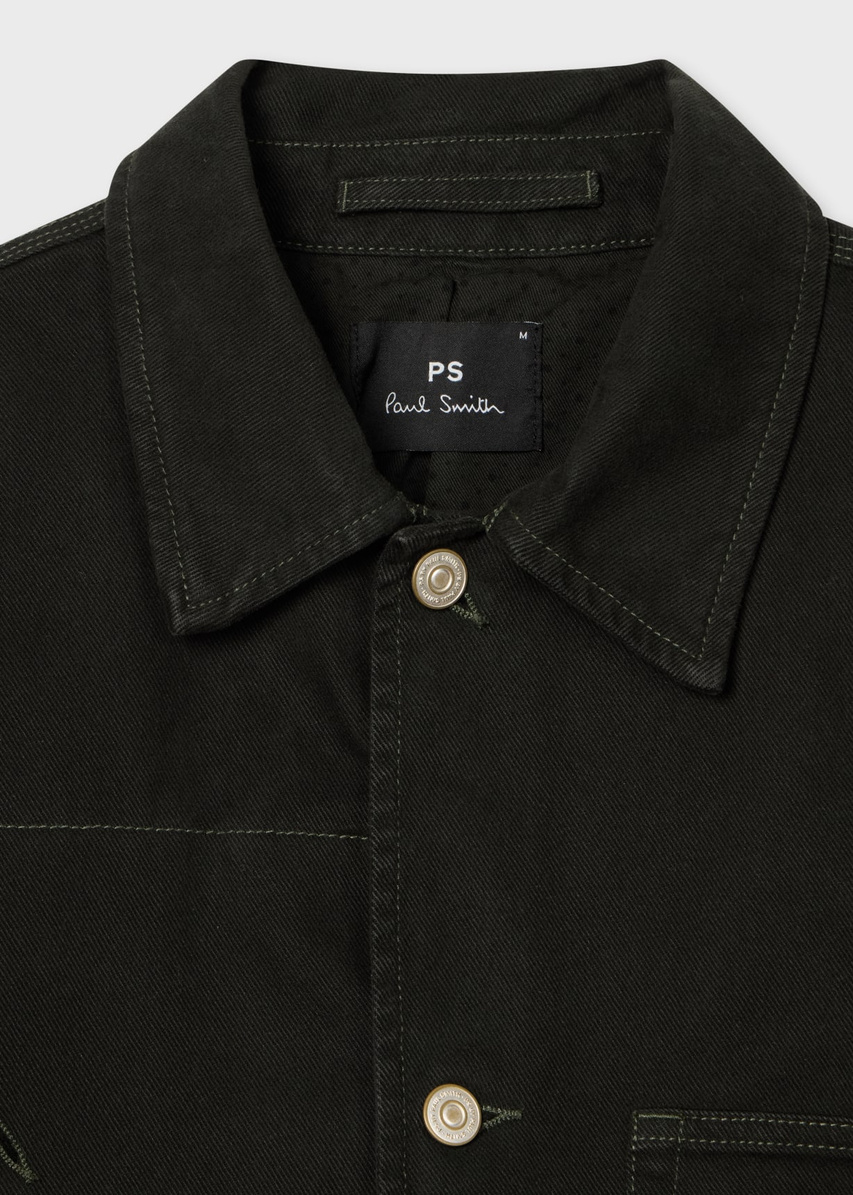 Regular-Fit Dark Green Organic Cotton Work Jacket