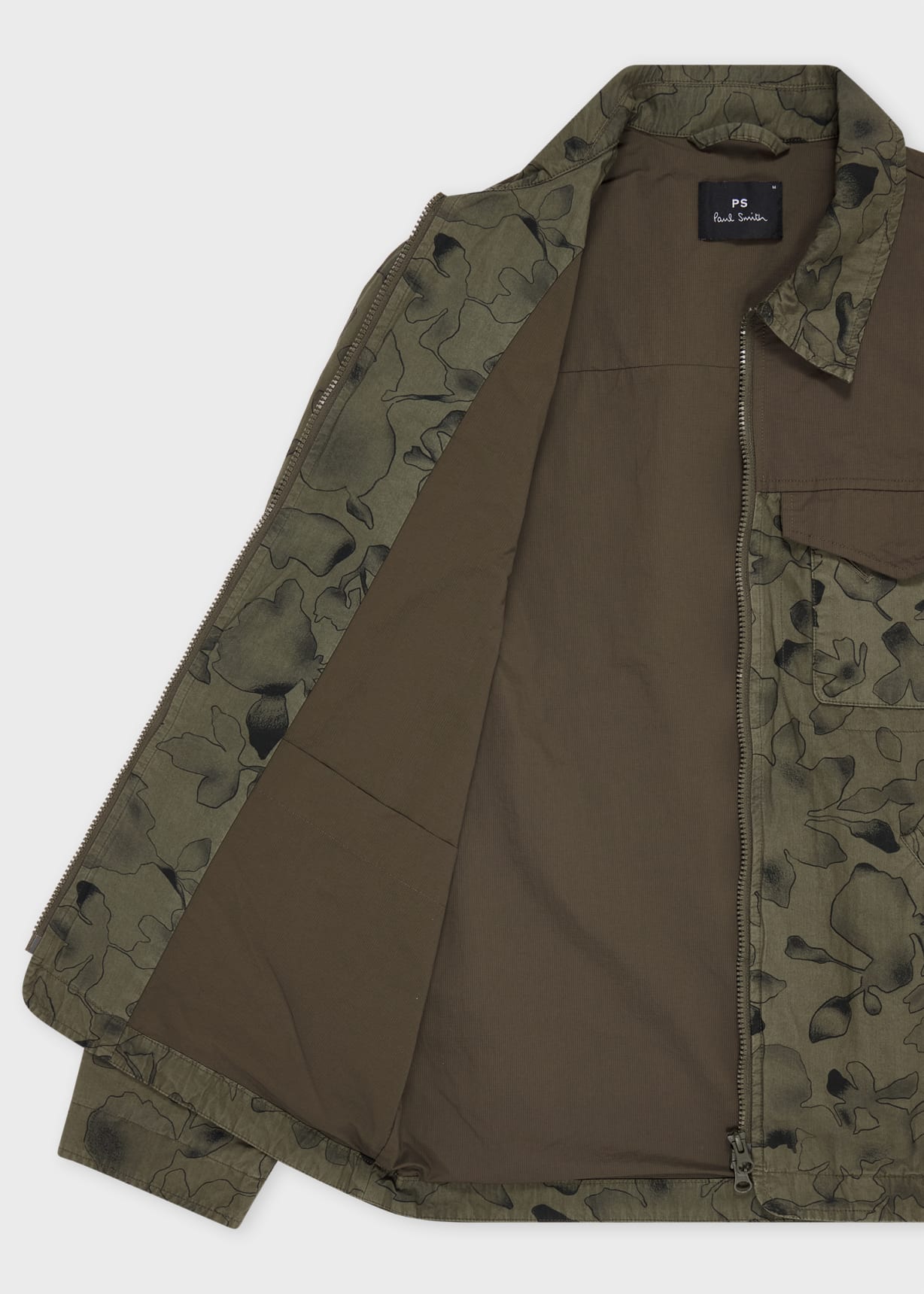 Khaki Cotton 'Good Fortune Floral' Jacket Paul Smith
