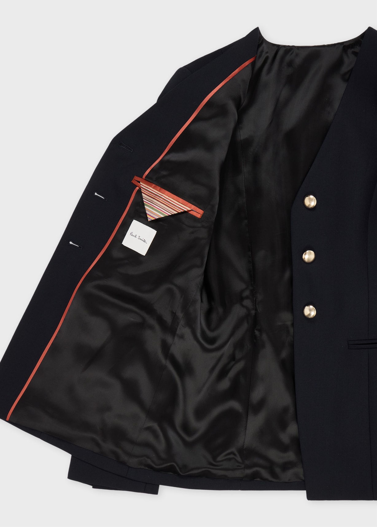 Women's A Suit To Travel In - Navy Collarless Tailored Jacket