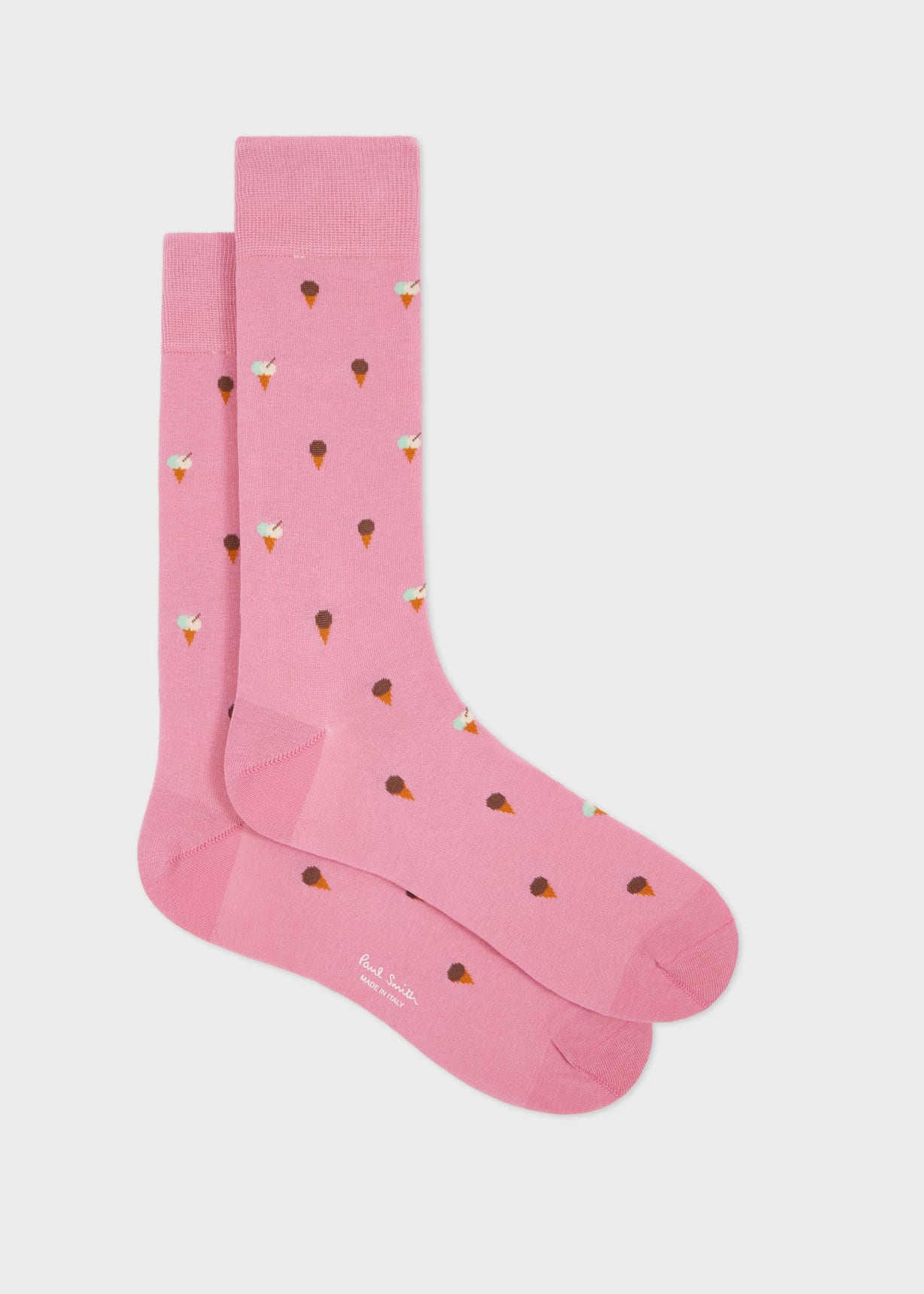 Pink Cotton-Blend 'Ice Cream' Socks