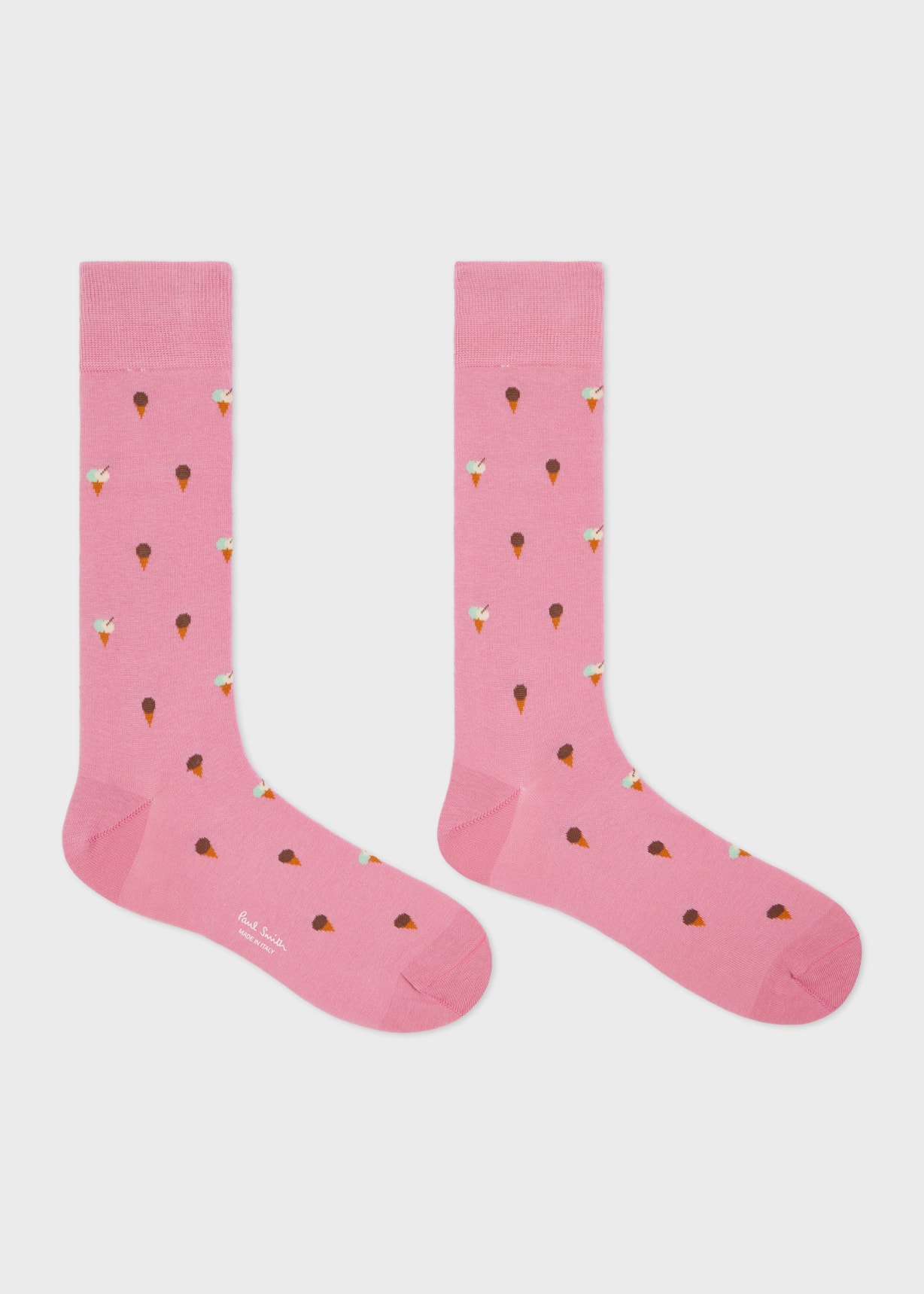 Pink Cotton-Blend 'Ice Cream' Socks