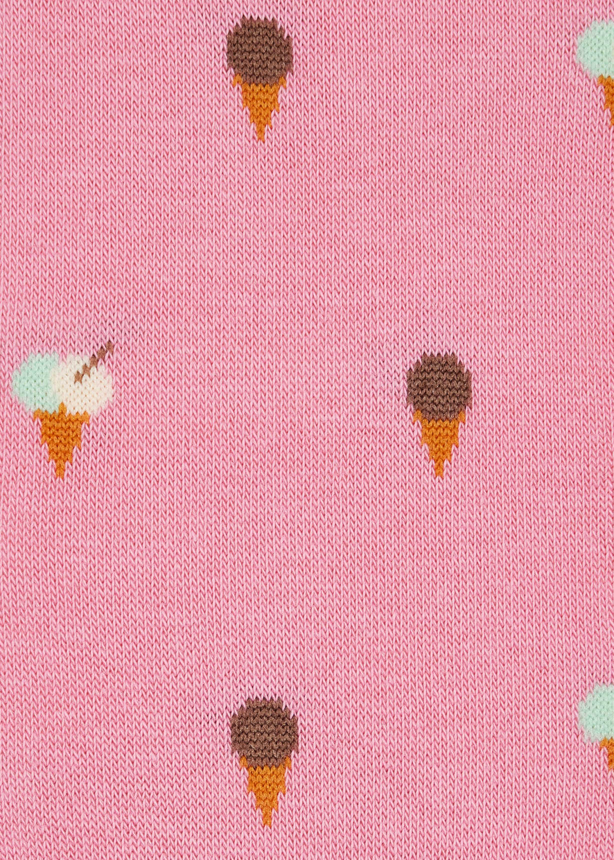 Pink Cotton-Blend 'Ice Cream' Socks