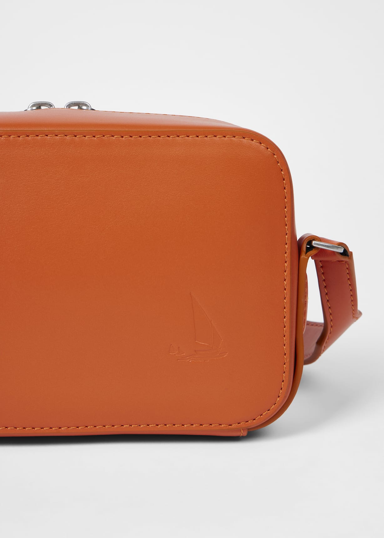 Orange Leather Flight Bag Paul Smith