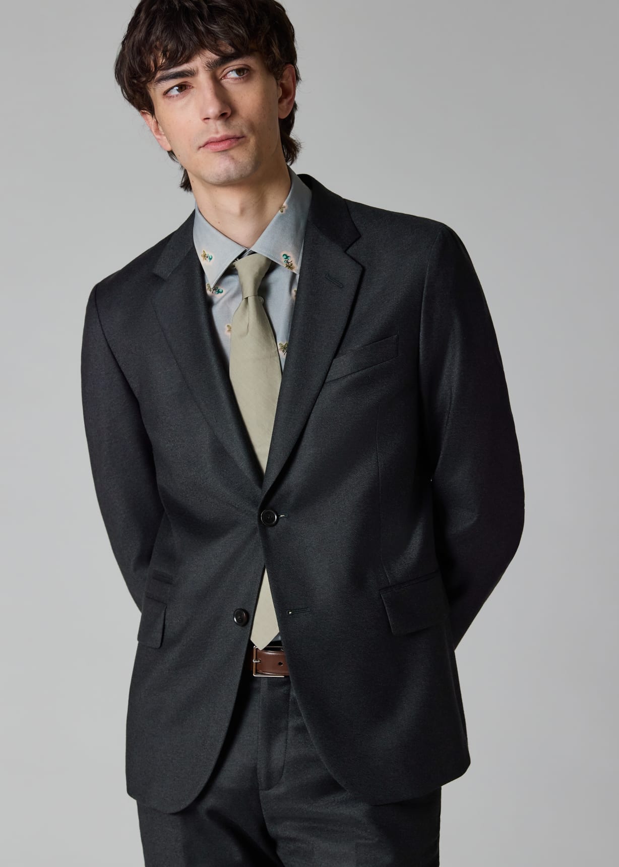 Men's Dark Petrol Overdyed Wool-Cashmere Suit