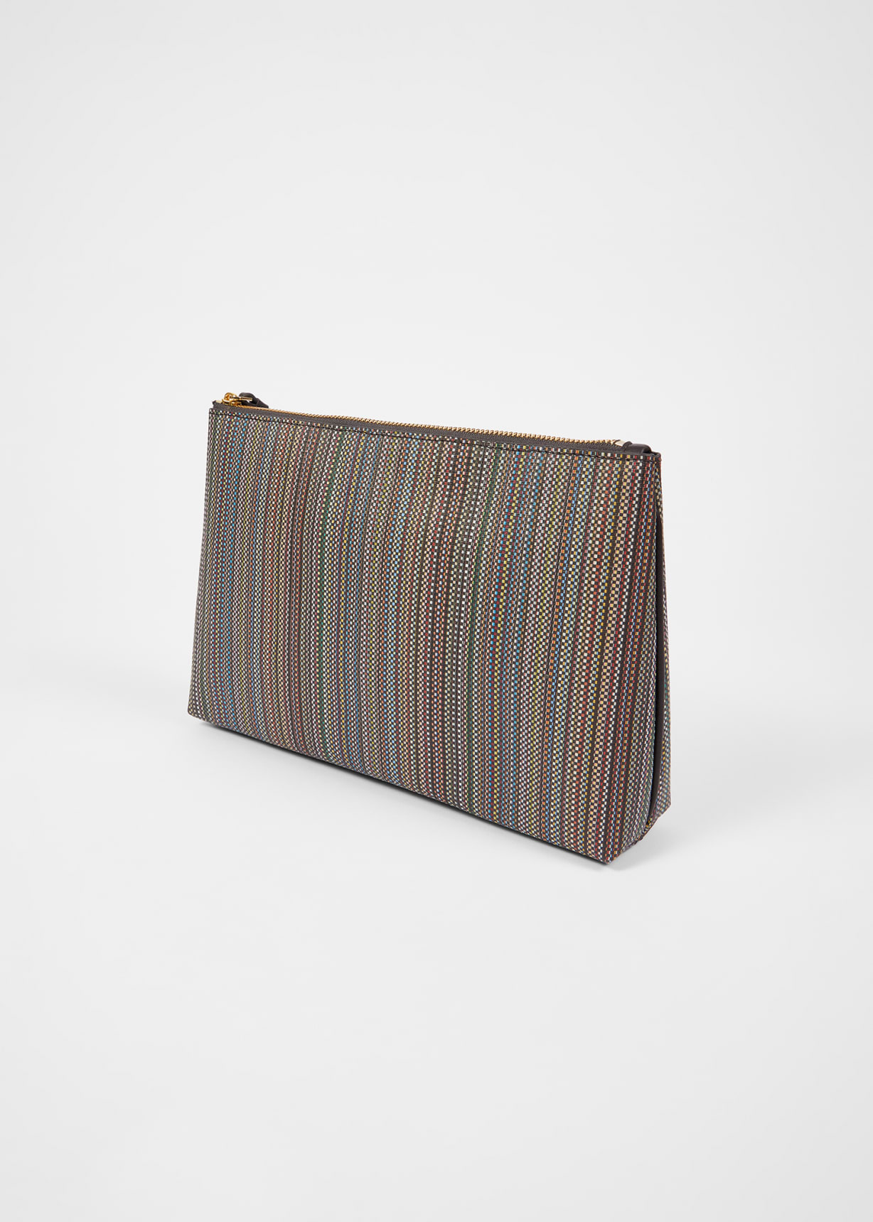 Women's 'Signature Stripe' Coated Canvas Pouch