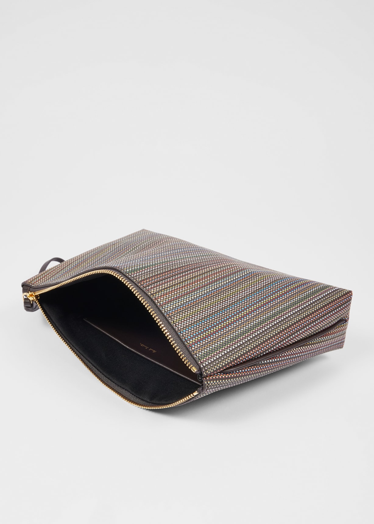 Women's 'Signature Stripe' Coated Canvas Pouch