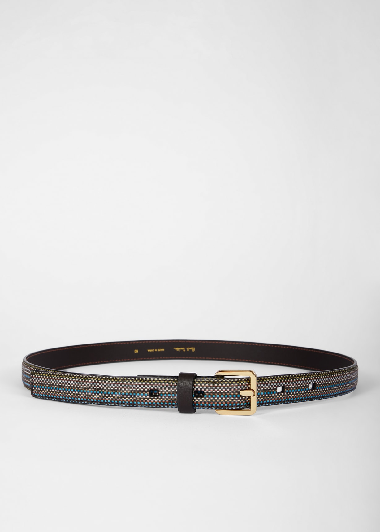 Women's 'Signature Stripe' Check Belt