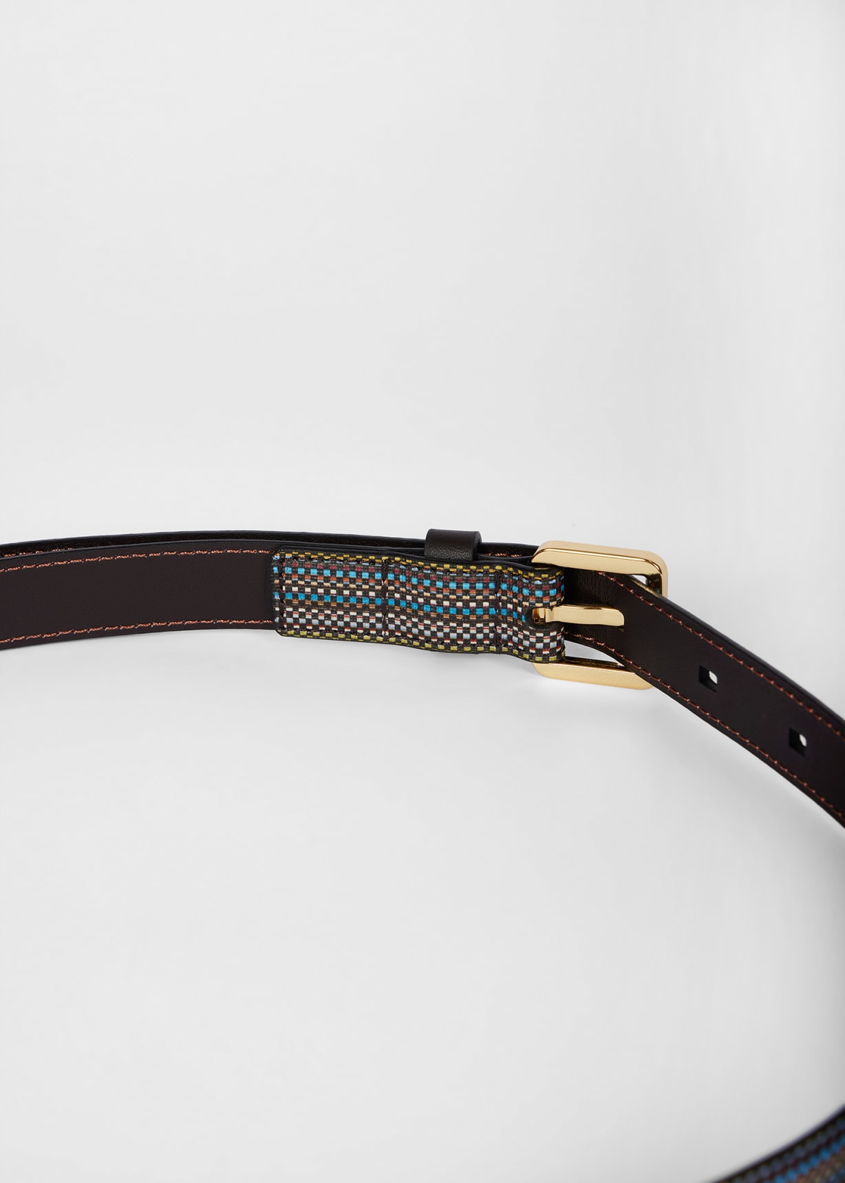 Women's 'Signature Stripe' Check Belt
