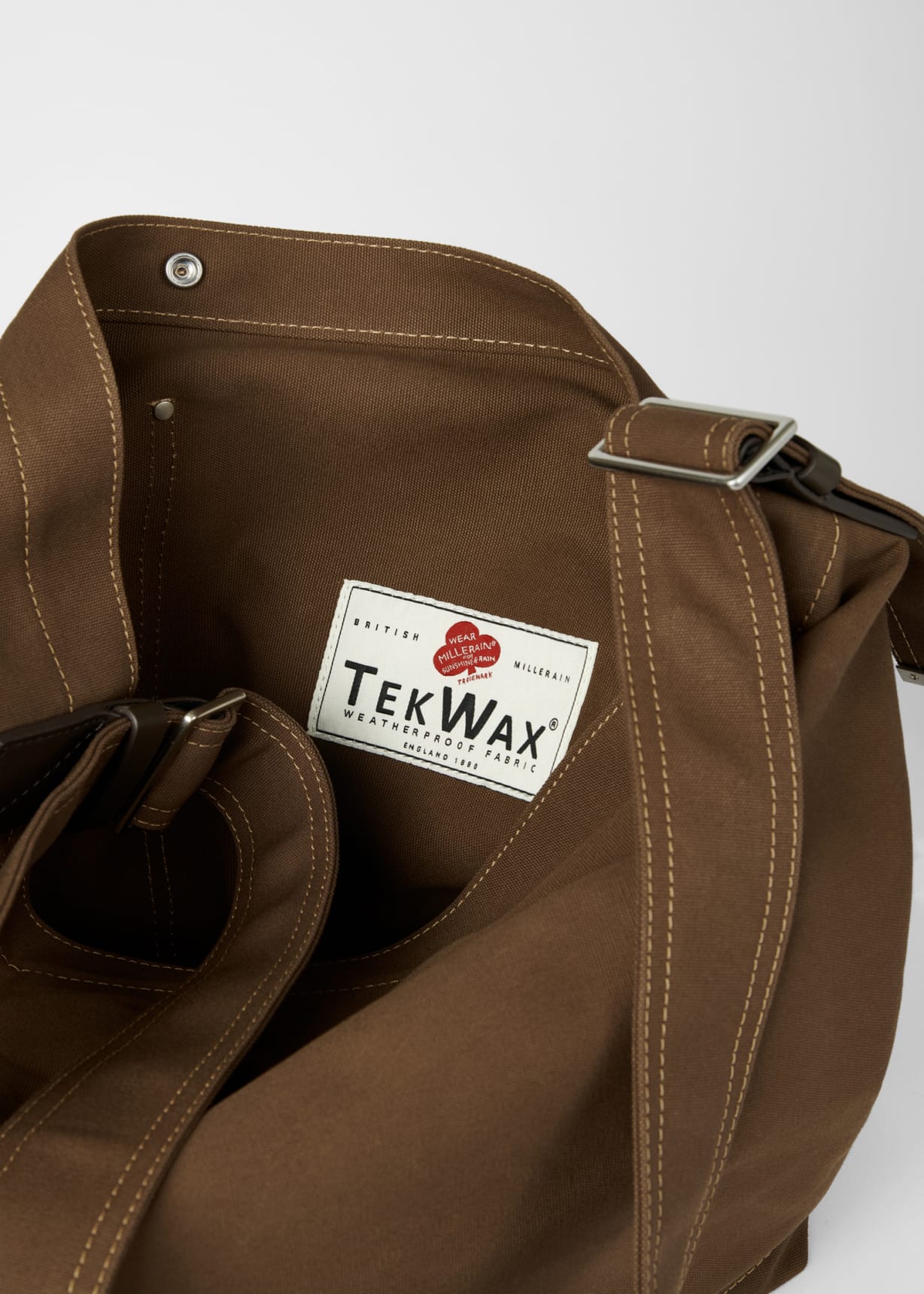 Khaki TekWax® Cotton Adjustable Tote Bag