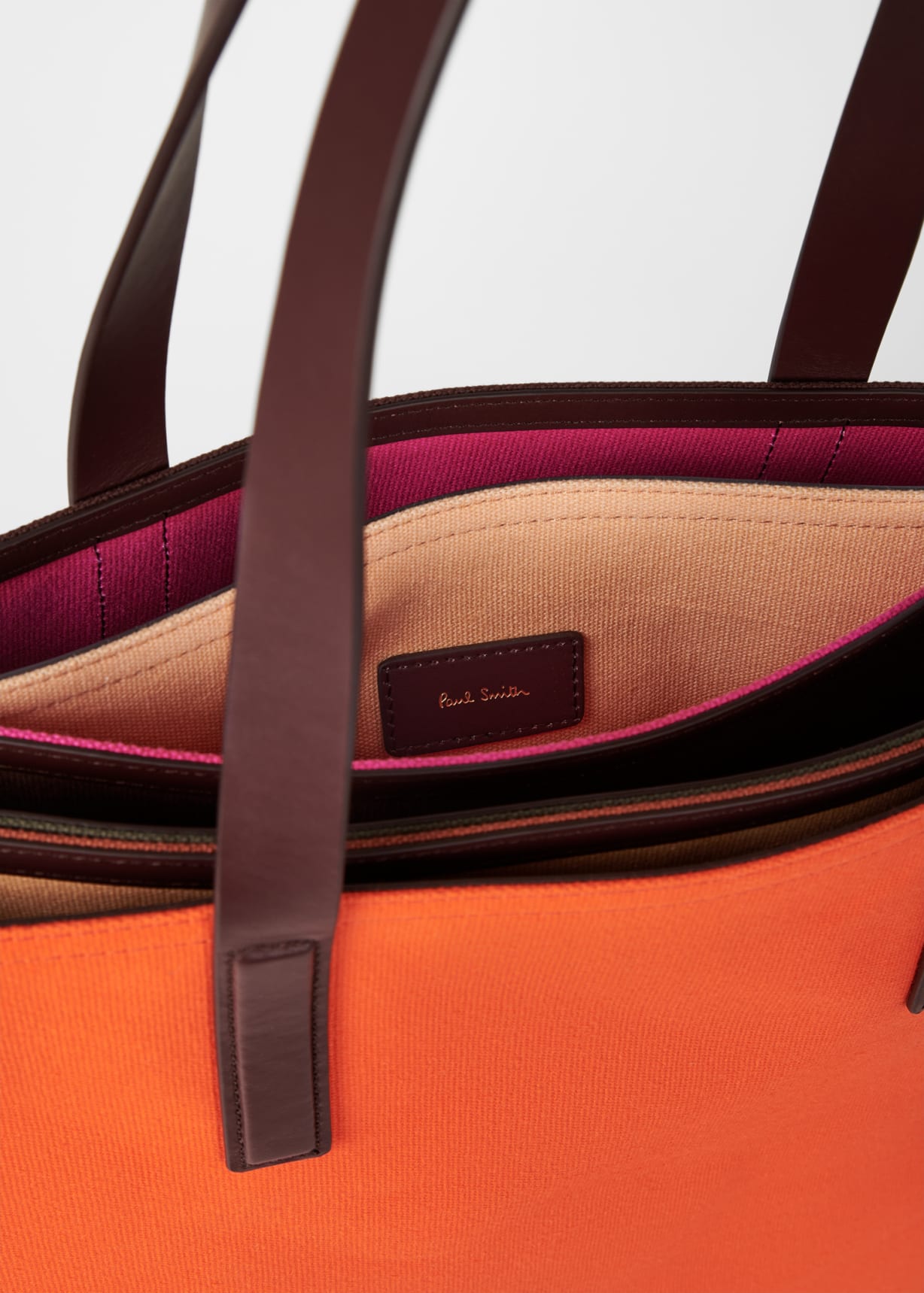 Orange Cotton Concertina Tote Bag