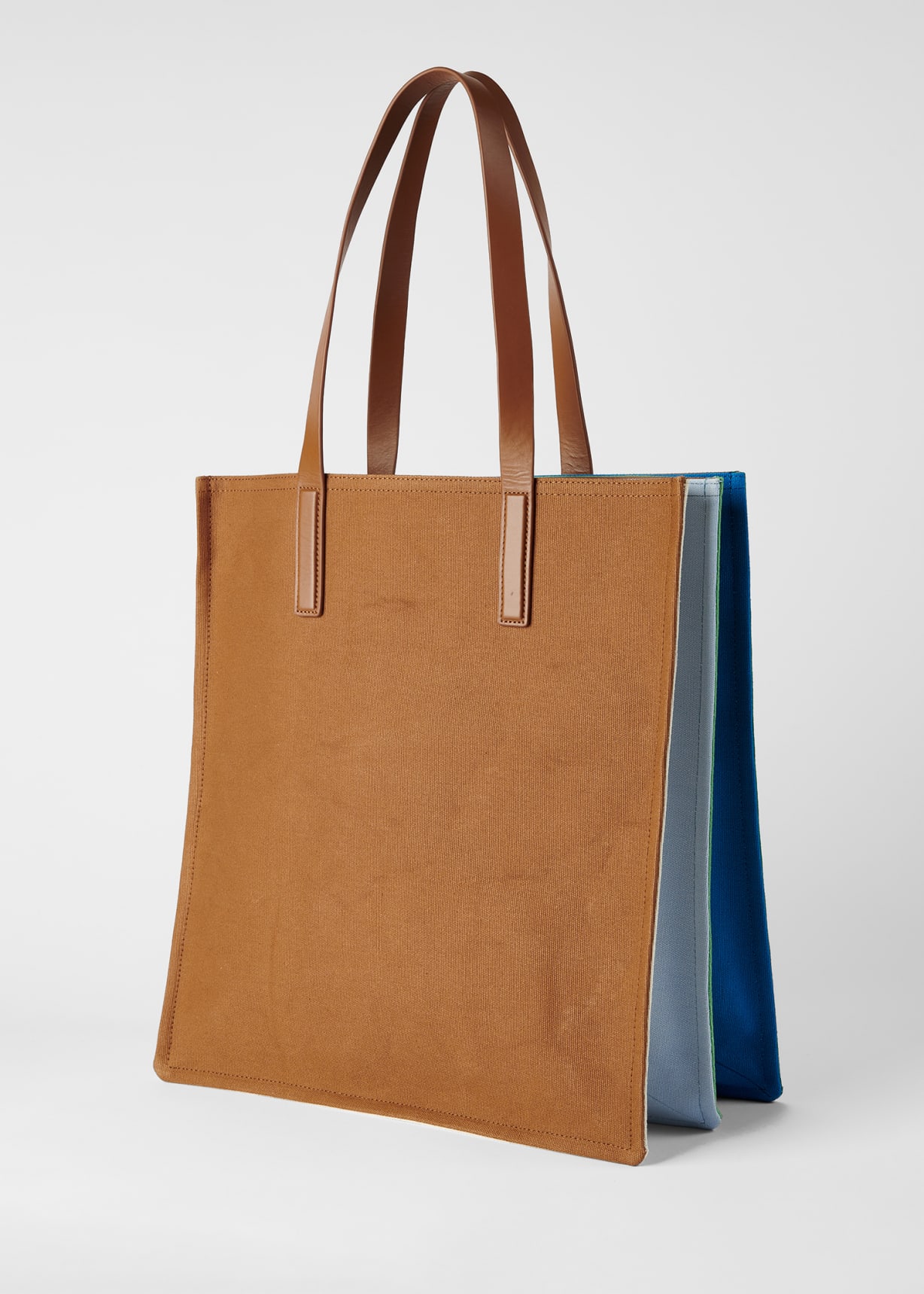 Green Cotton Concertina Tote Bag
