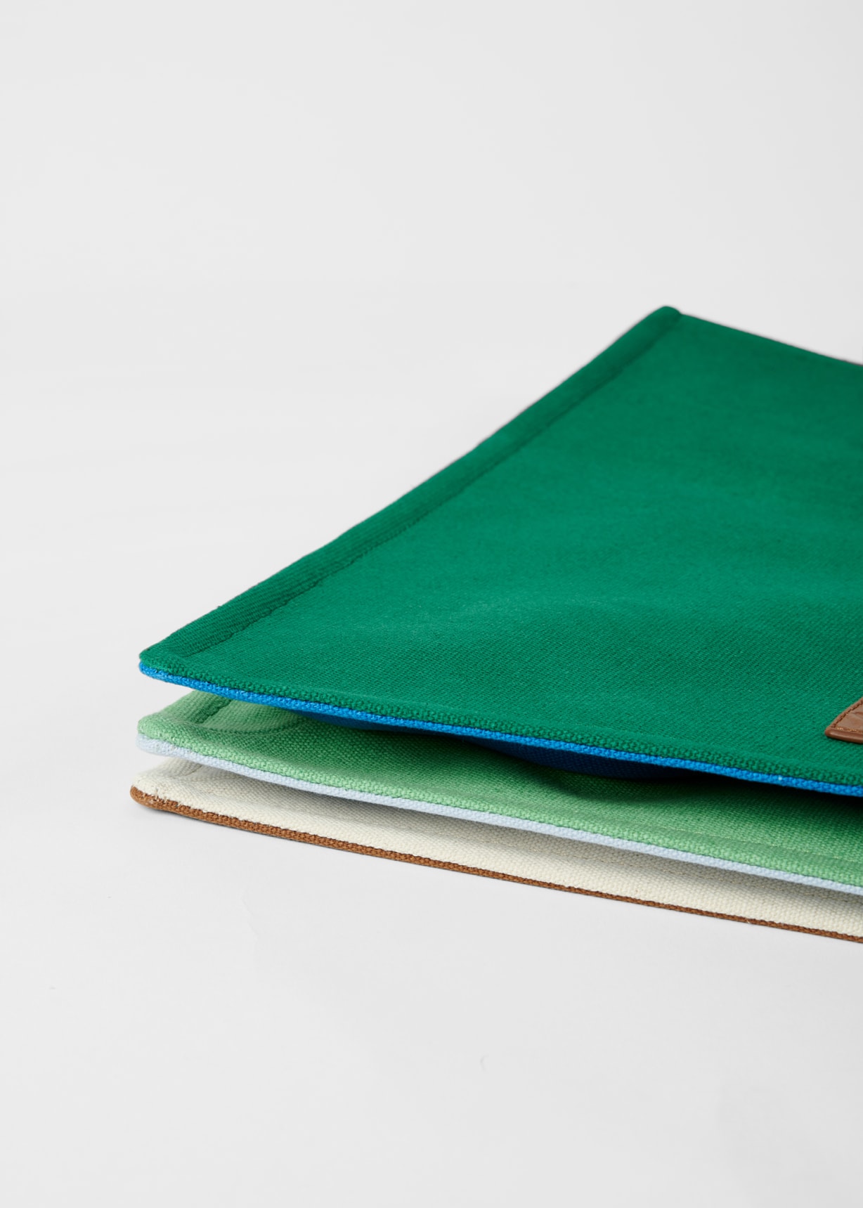 Green Cotton Concertina Tote Bag